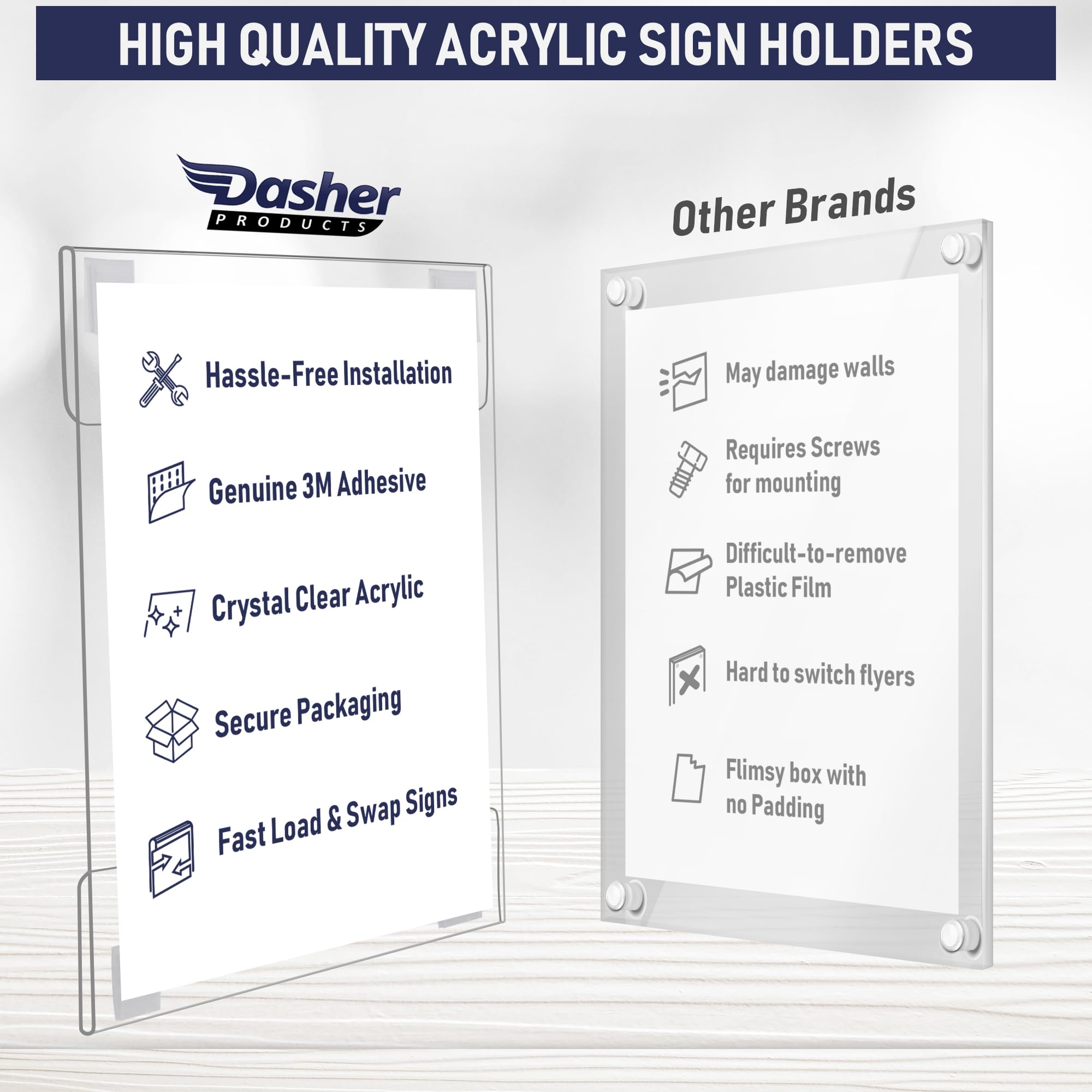 Wall Mounted Acrylic Signs Acrylic Wall Mount Sign Holder