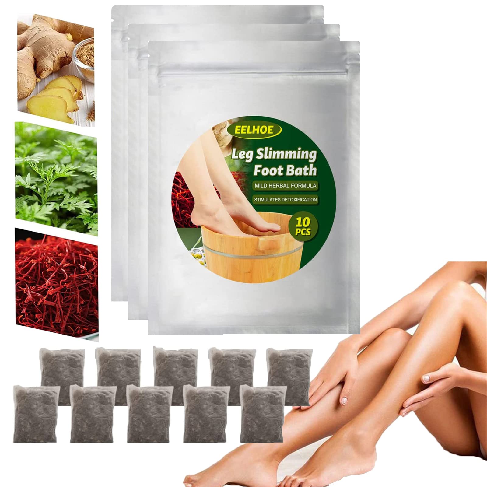 Buy Baguri Lymphatic Drainage Ginger Foot soak,Leg Slimming Foot Bath ...