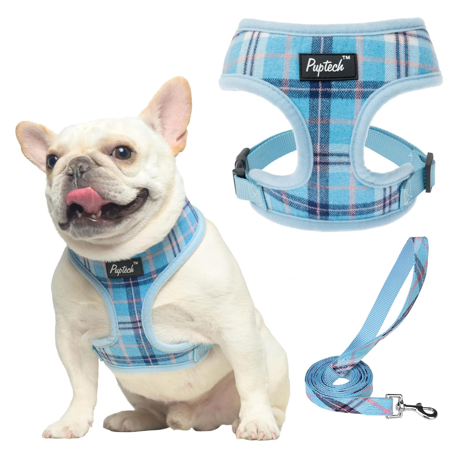 PUPTECK Dog Harness Small Dog Soft Mesh Pet Puppy Cat Comfort Padded ...