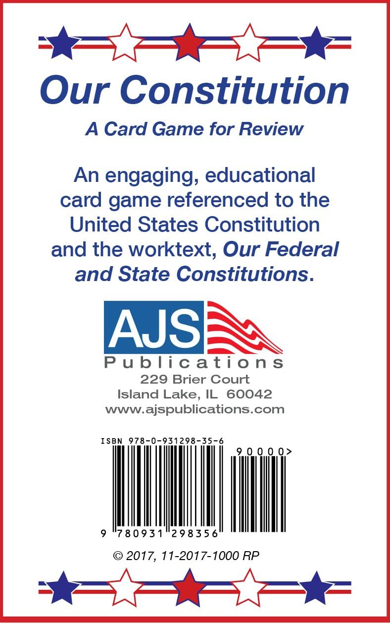 Amazon.com: Our Constitution - A Card Game for Review : Toys & Games