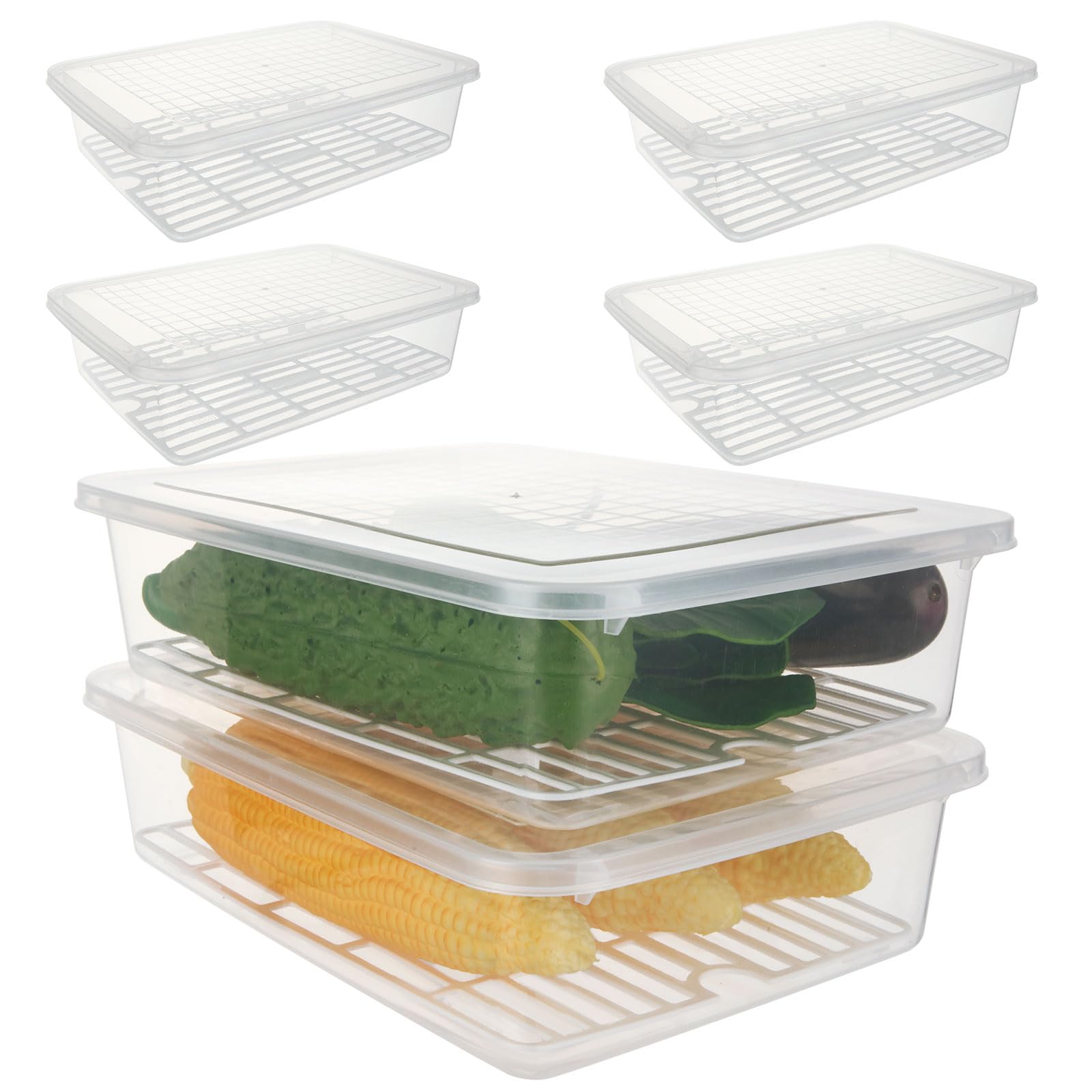 Amazon.com: MUXHEL 6 Pcs Food Storage Container for Fridge, X-Large ...