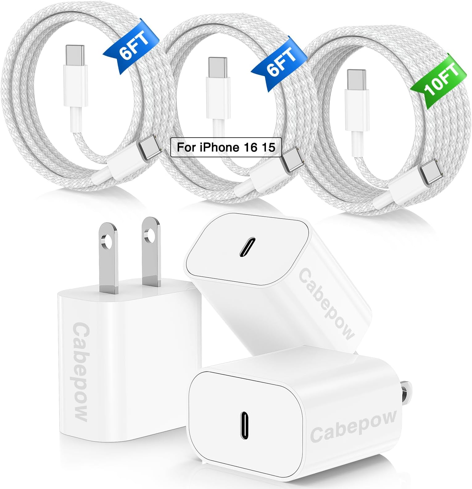 Amazon.com: Fast Charger for iPhone 16 - USB C Cable Compatible with ...