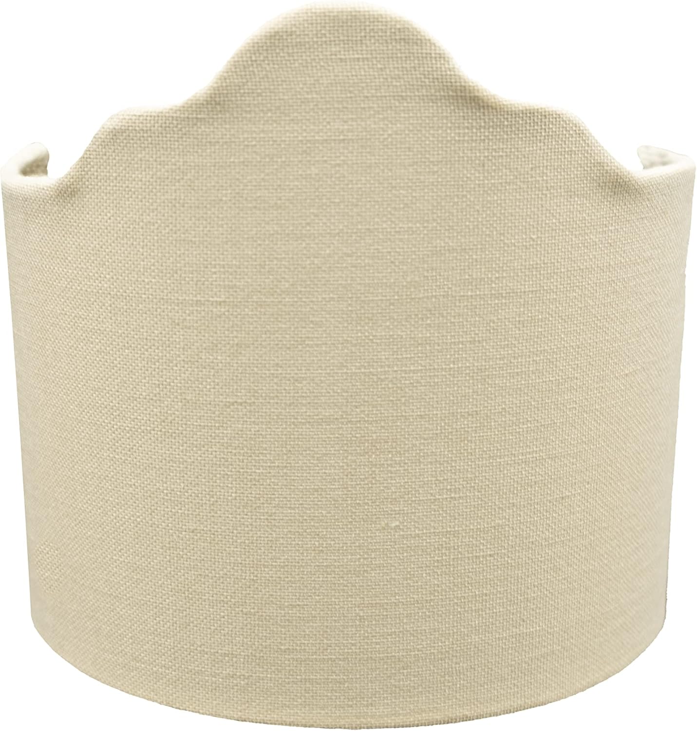Upgradelights Beige Linen 6 Inch Scalloped Wall Sconce Shield Half Lamp ...