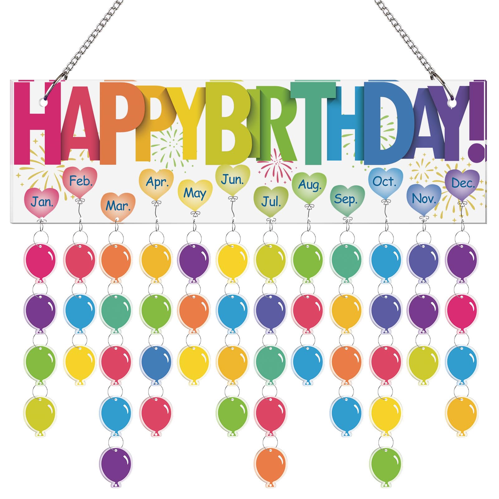Amazon.com: Eersida Birthday Calendar Wall Hanging Family Birthday ...