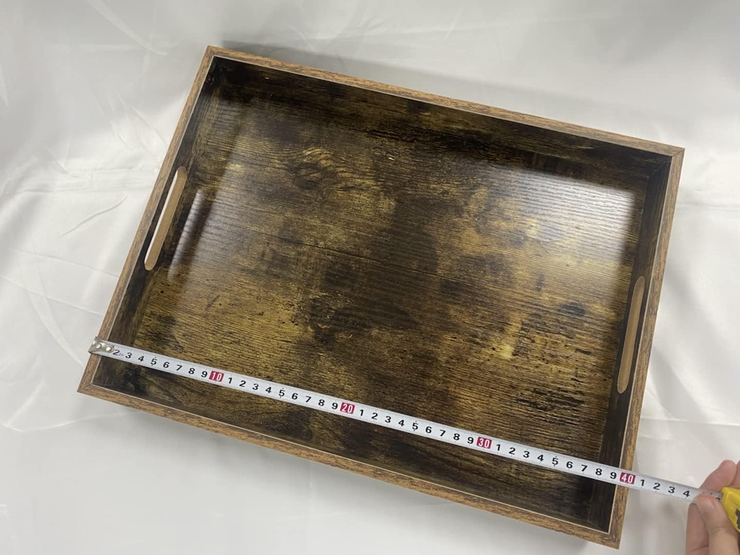 Hanobe Brown Decorative Serving Trays: Rustic Brown Rectangle Tray ...