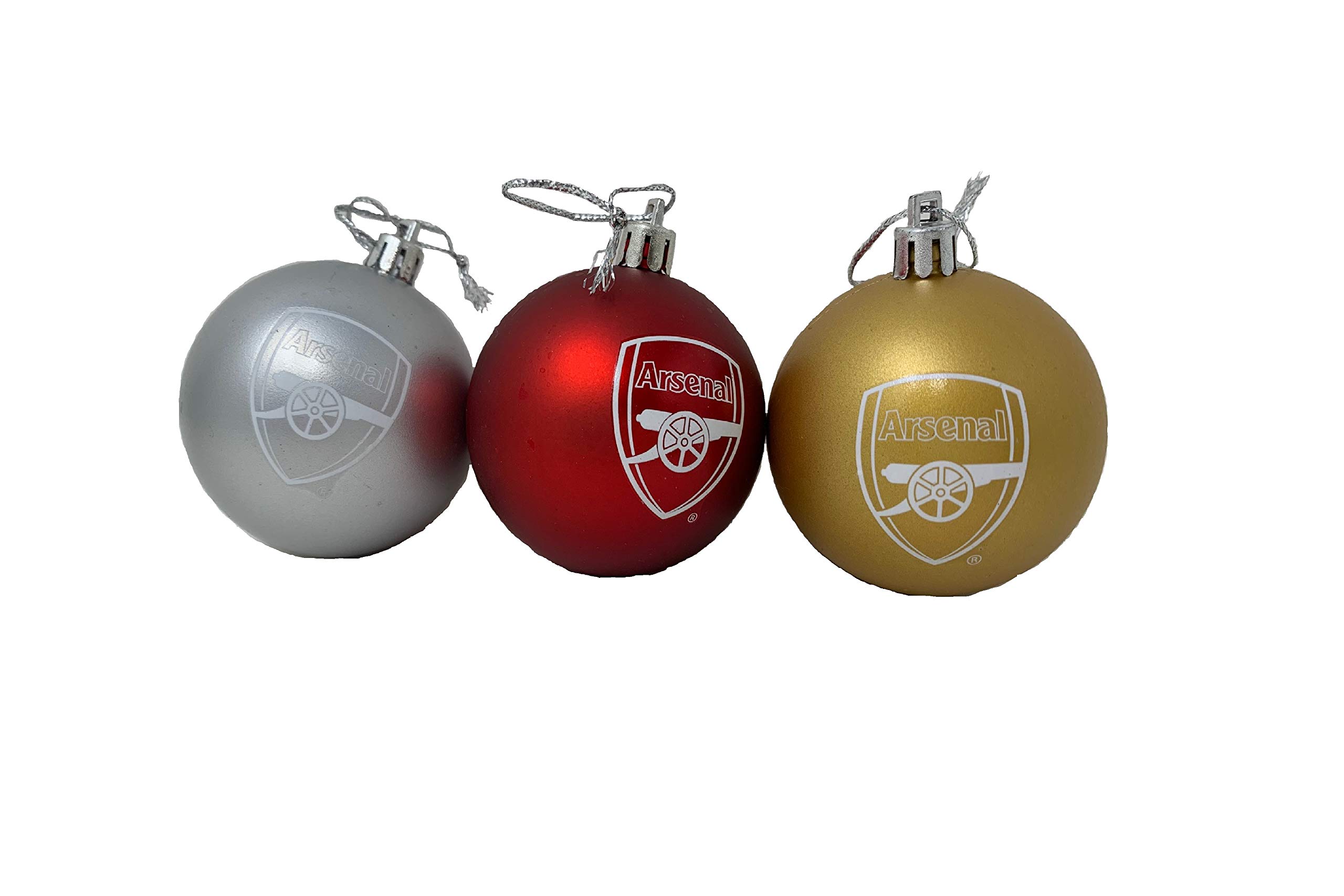 Gunners Arsenal Christmas Tree Baubles Decorations Football Gift - 3 ...
