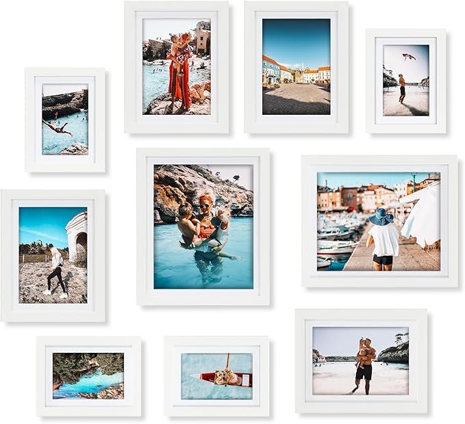 Amazon.com - Giftgarden White Multi Picture Frames with Mat for ...