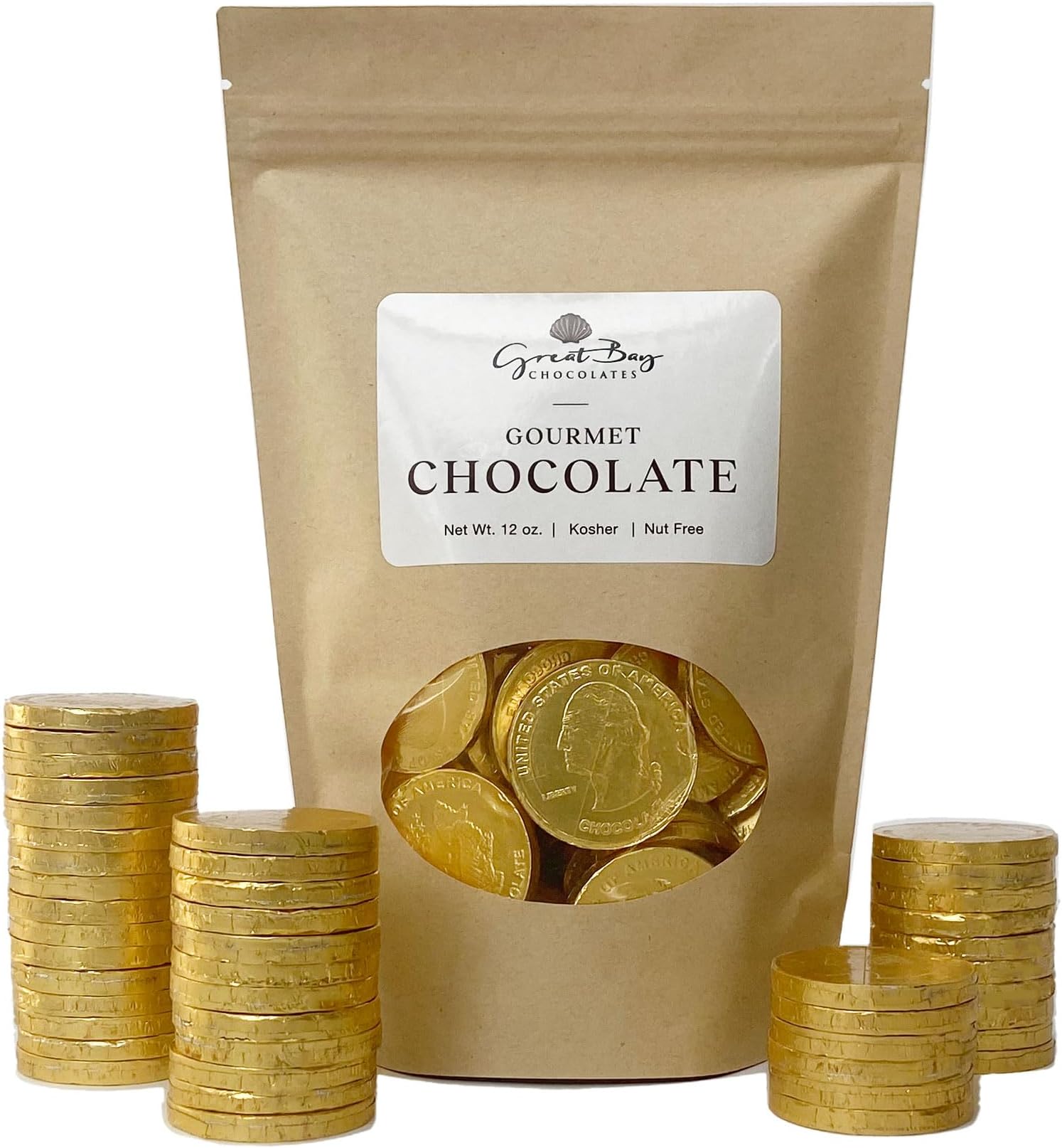Amazon.com: Silver Milk Chocolate Coins, 1 lb. bag, 91 coins : Grocery ...