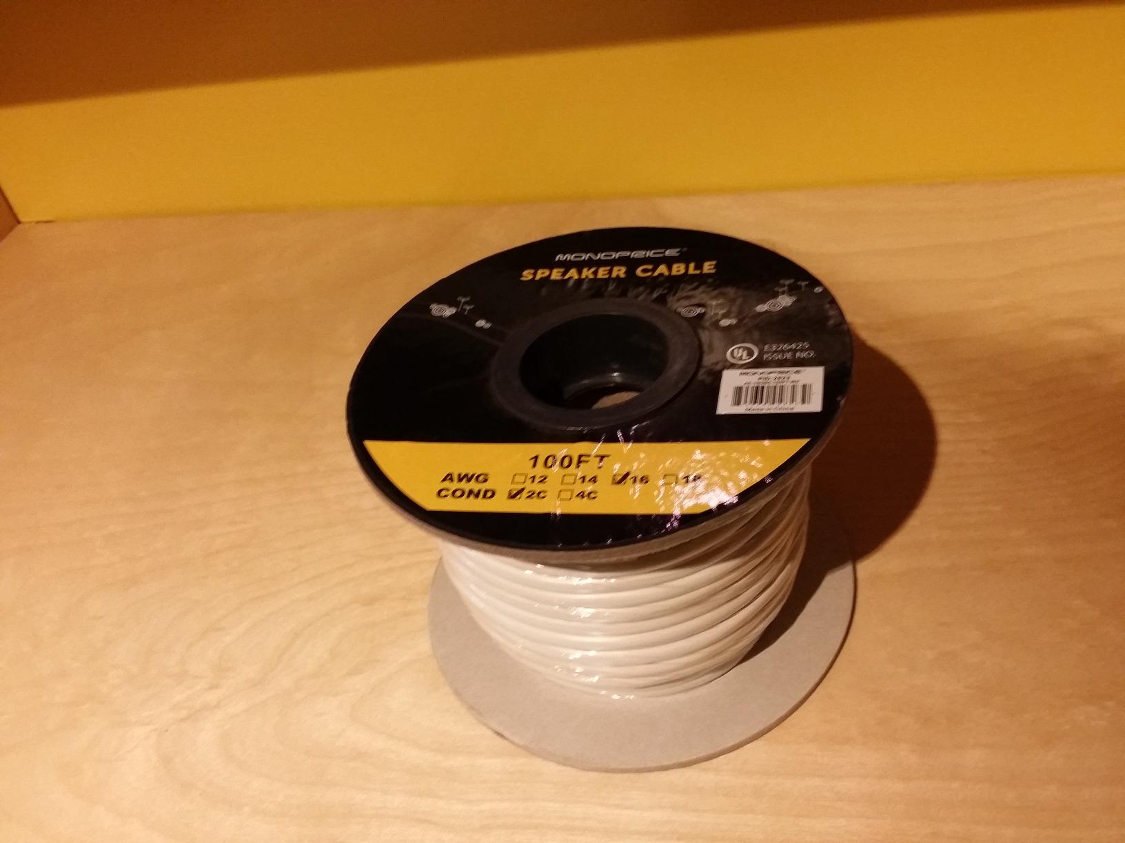 Monoprice 102820 Access Series 14 Gauge AWG CL2 Rated 2 Conductor ...