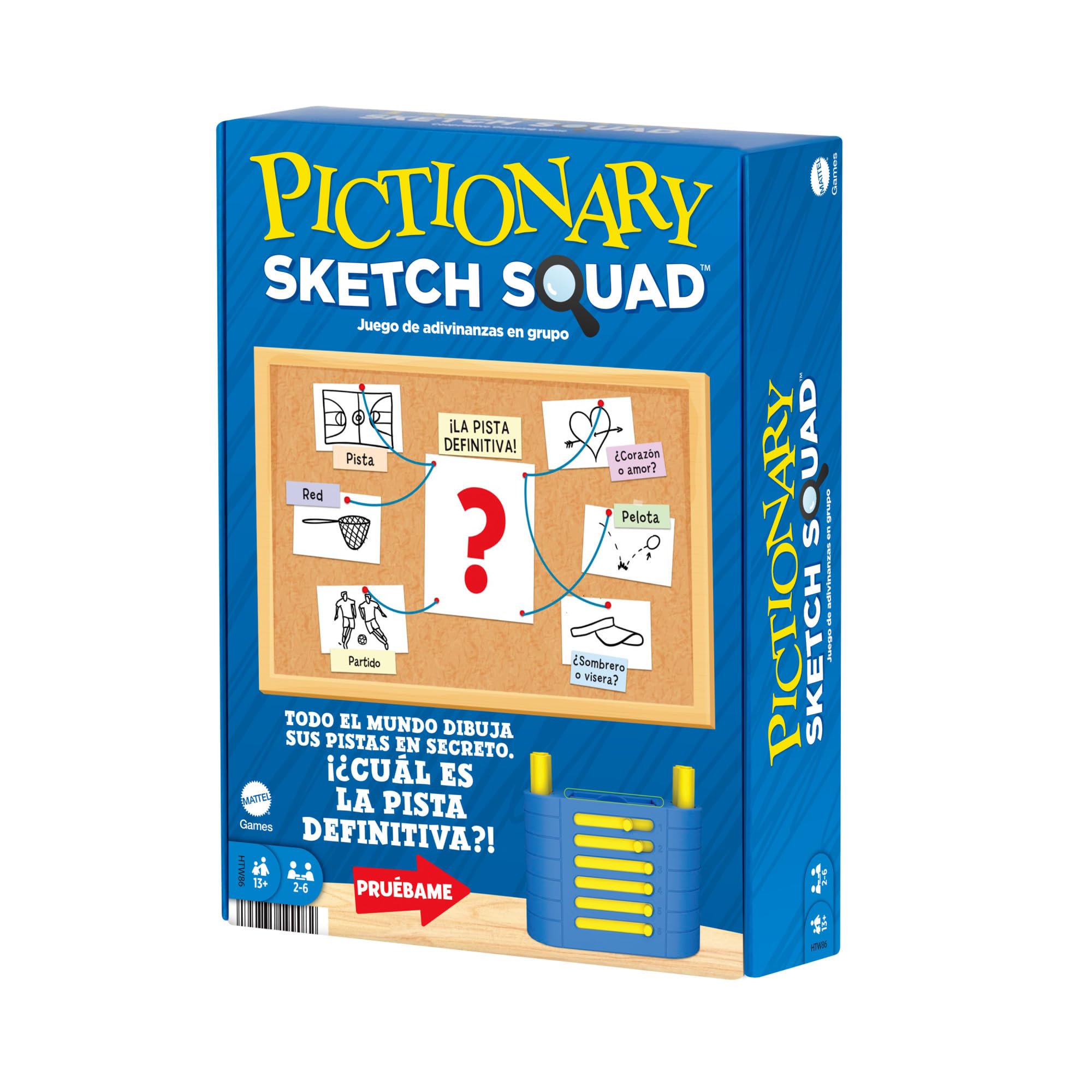 Mattel Games Pictionary Sketch Squad, juego de mesa cooperativo para dibujar y adivinar, +13 ...