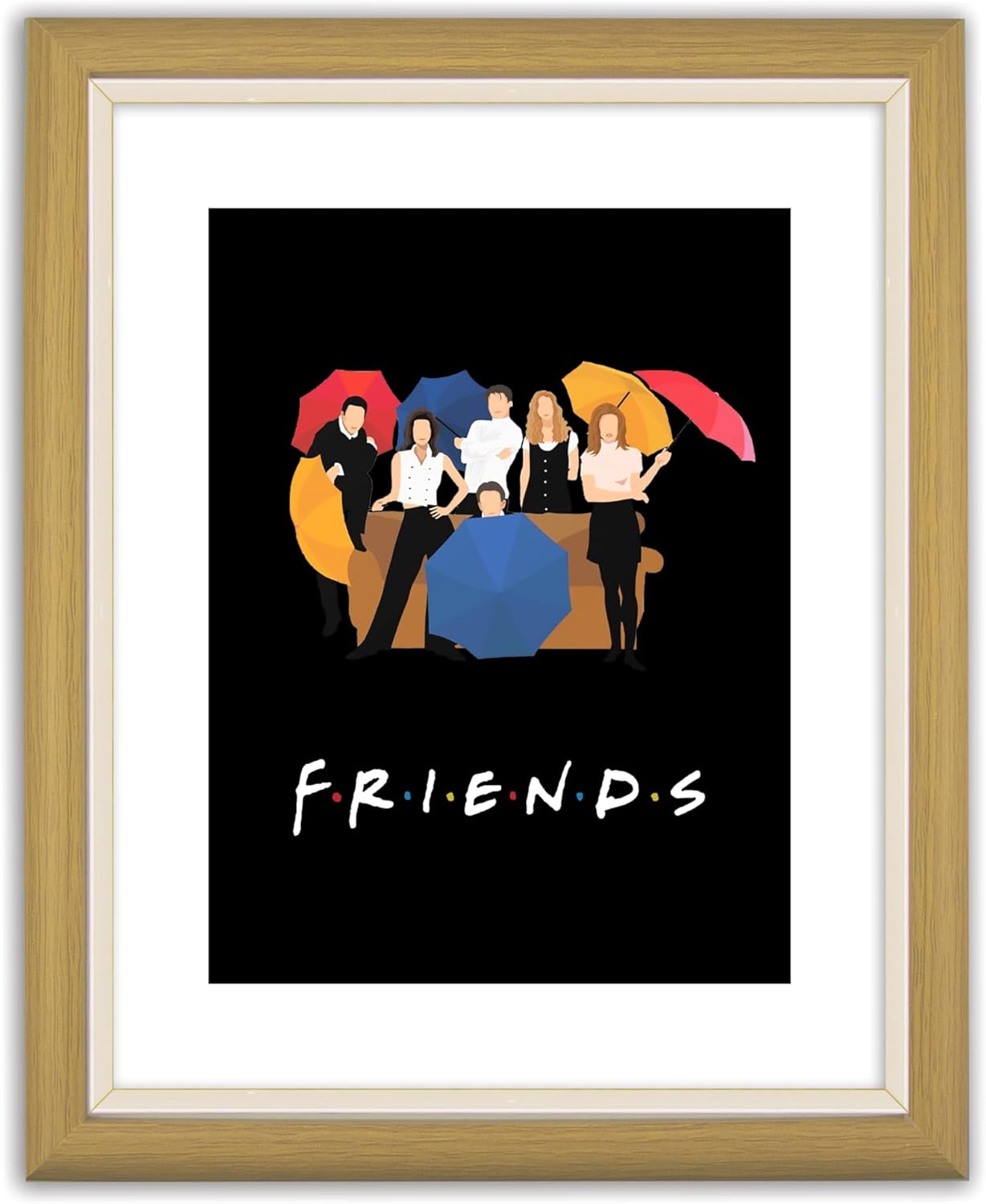 Amazon.com: Friends Framed Wall Art Decoration, 8x10 Friends Quote ...