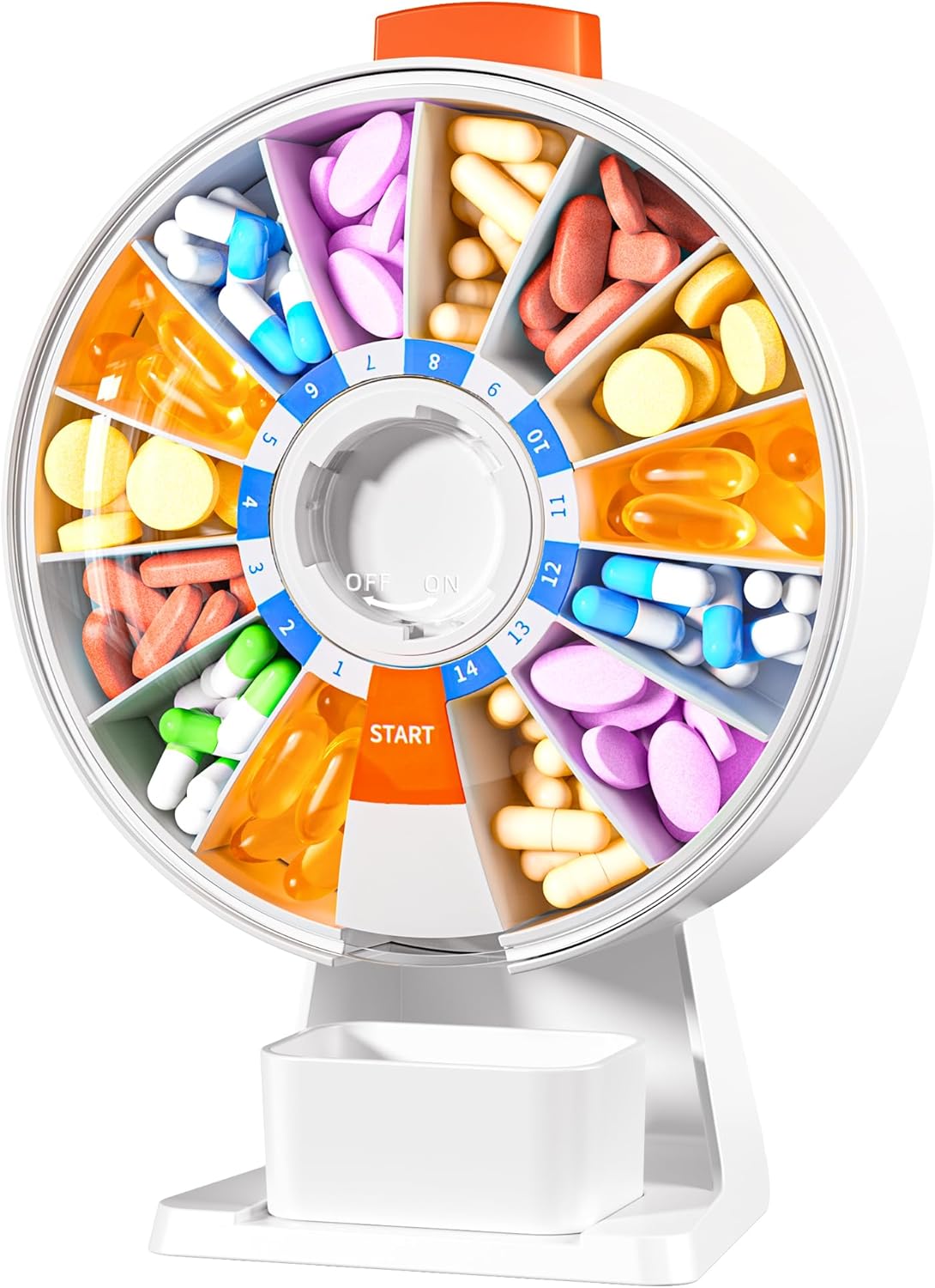 Amazon.com: Zoksi Large Pill Organizer, Daily Pill Box for 7 or 14 Days ...