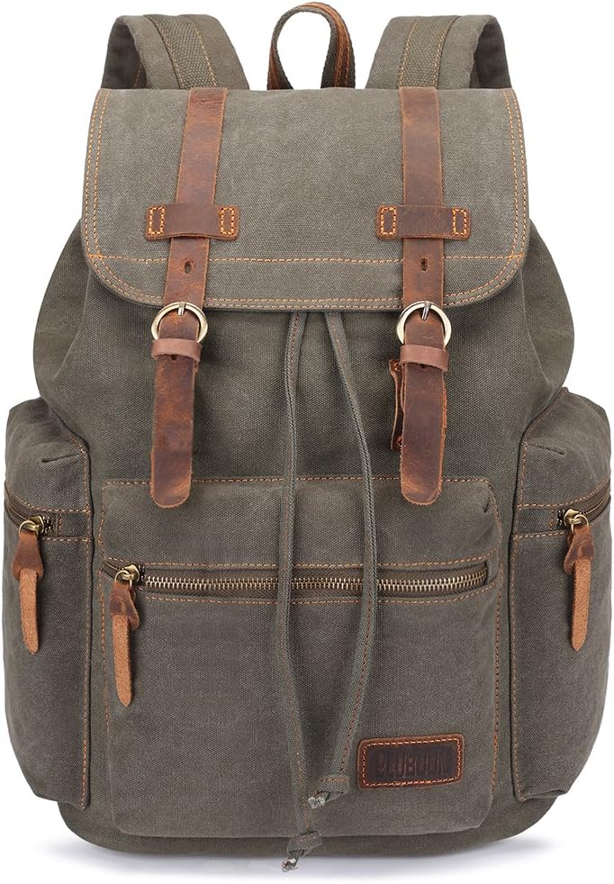 Amazon.com | WITZMAN Canvas Backpack for Men & Women Vintage Rucksack ...