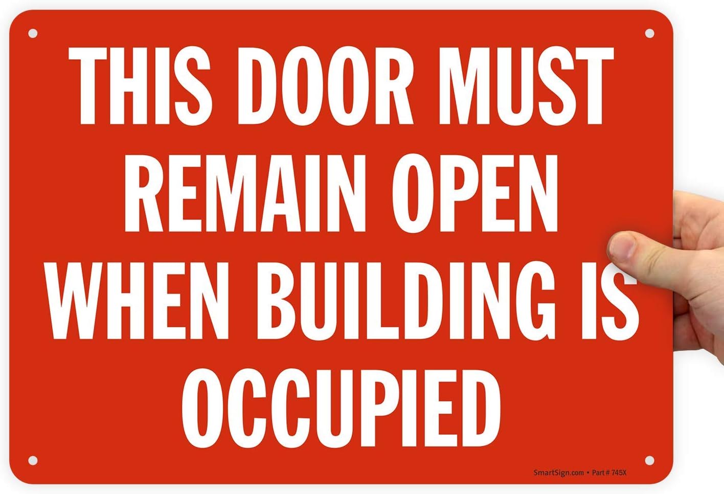 Amazon.com: ComplianceSigns.com This Door To Remain Unlocked When ...