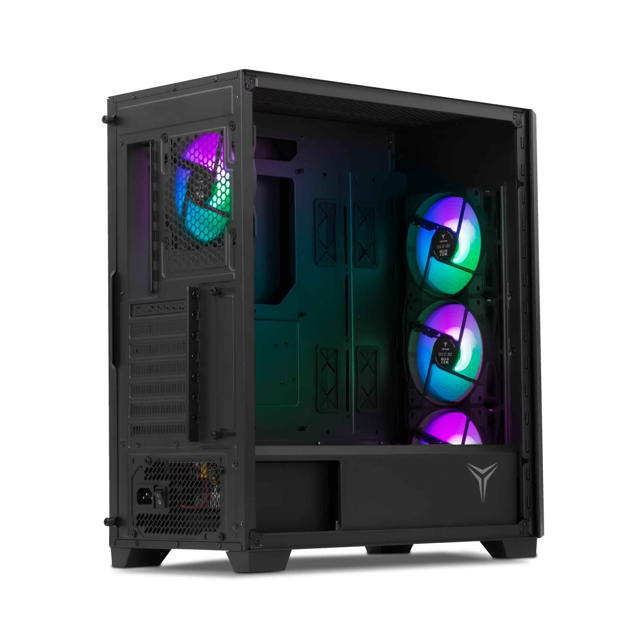 Snapklik.com : YEYIAN Phoenix Glass Gaming Computer PC Case, ATX Mid ...