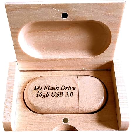Personalised Maple wood USB 3-16GB flash drive in wooden presentation ...