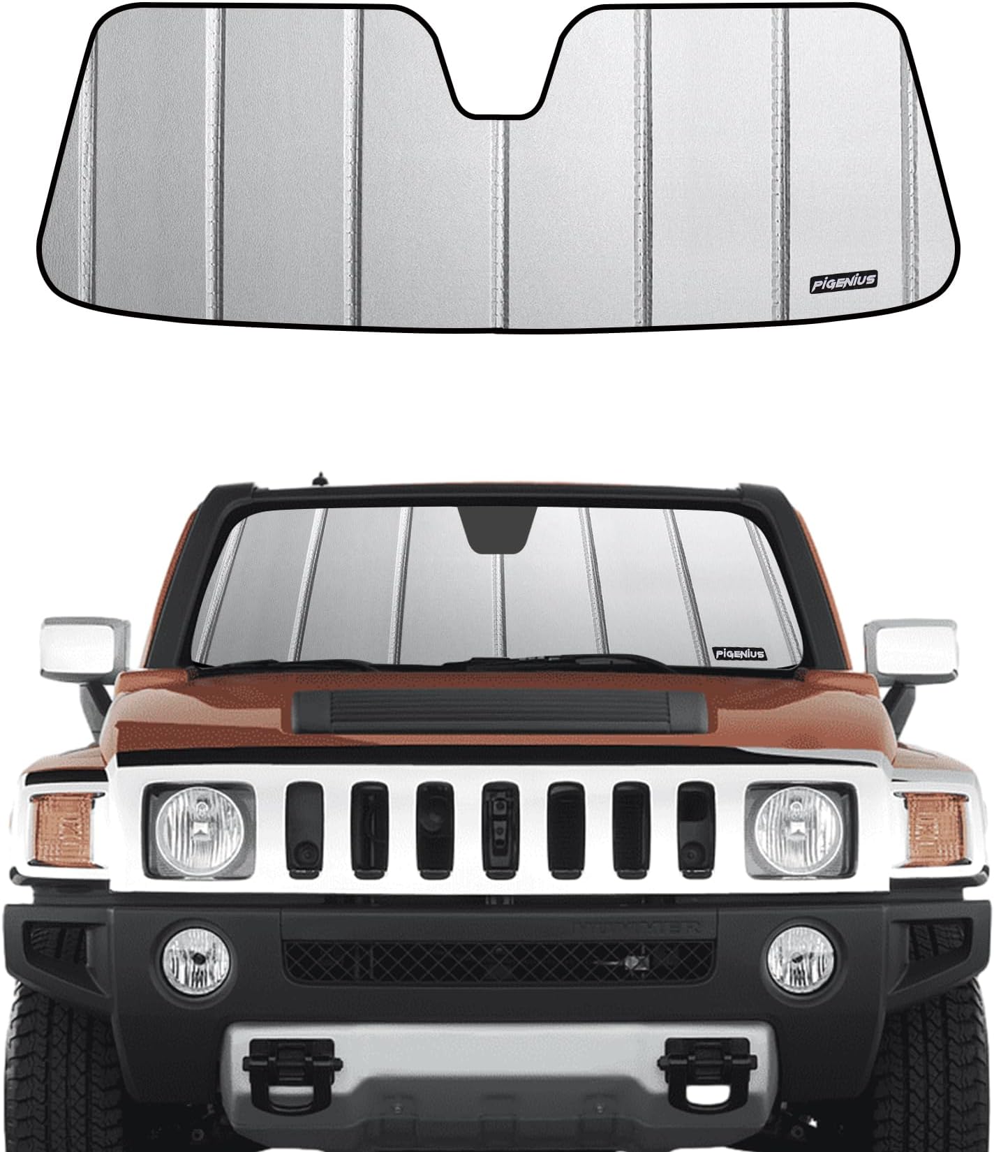 Amazon.com: Pigenius Windshield Sun Shade for Hummer H3 2006-2009,Front ...
