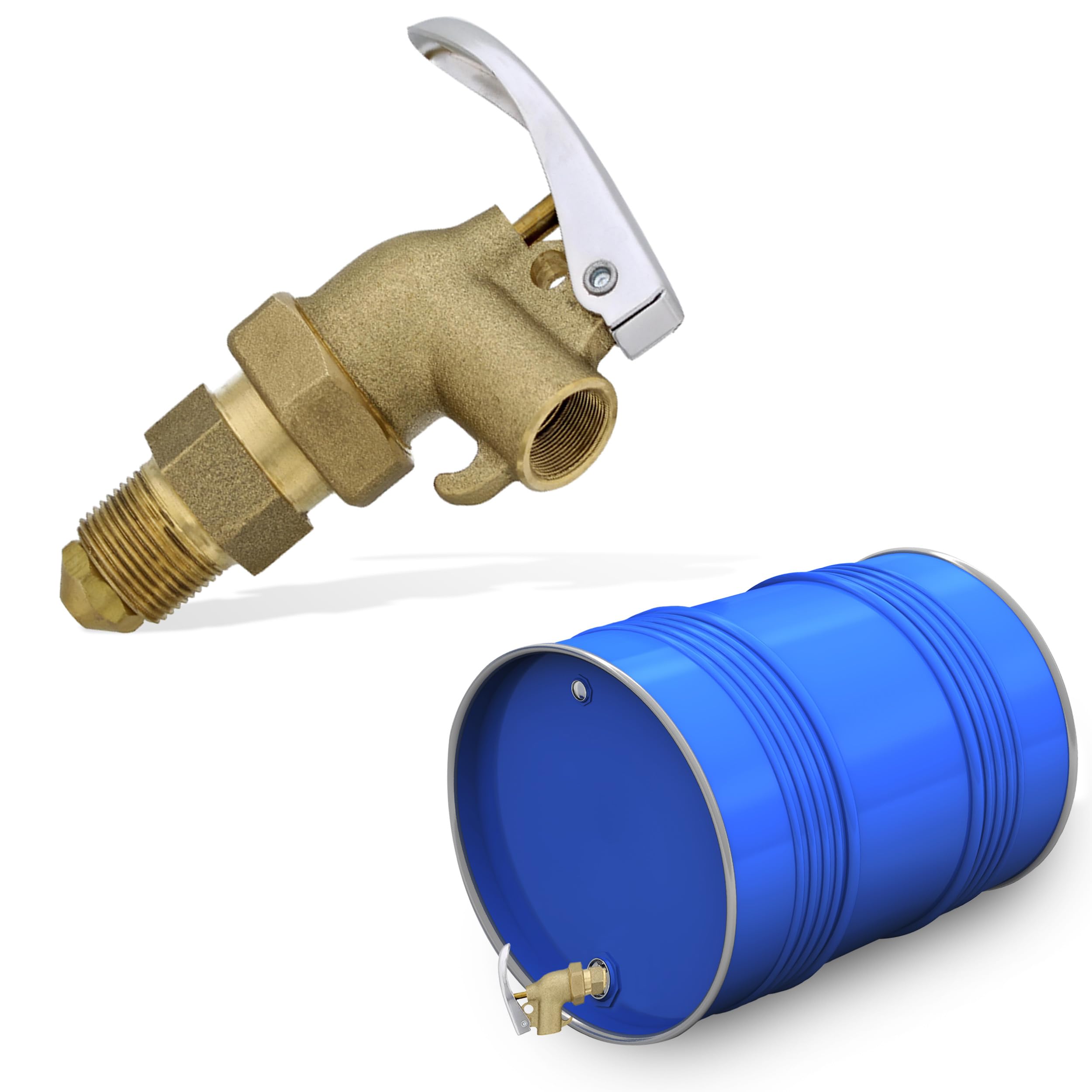 Snapklik.com : BISupply Brass Drum Faucet 3/4 Inch - 55 Gallon Drum ...