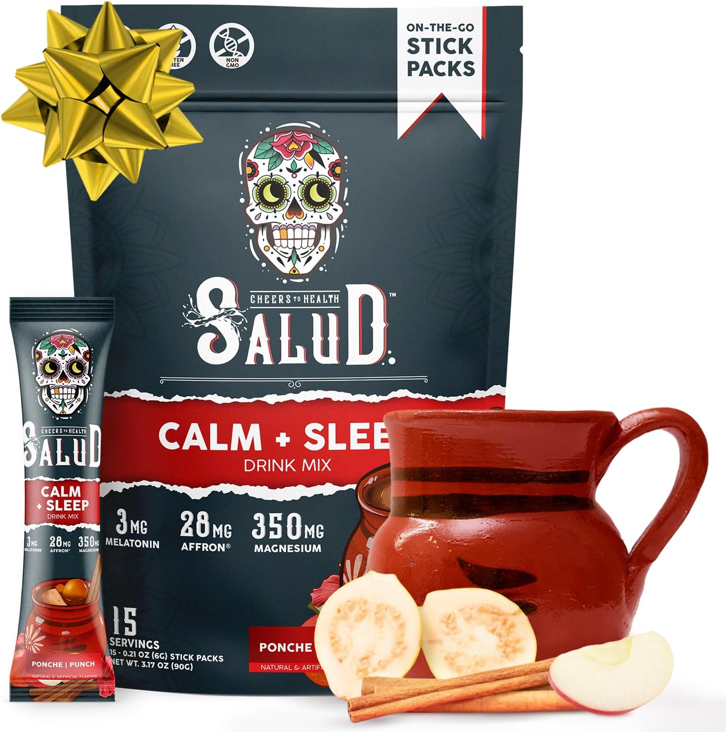 Amazon.com: Salud 2-in-1 Sleep Aid + Calm Drink Mix, Punch Ponche ...