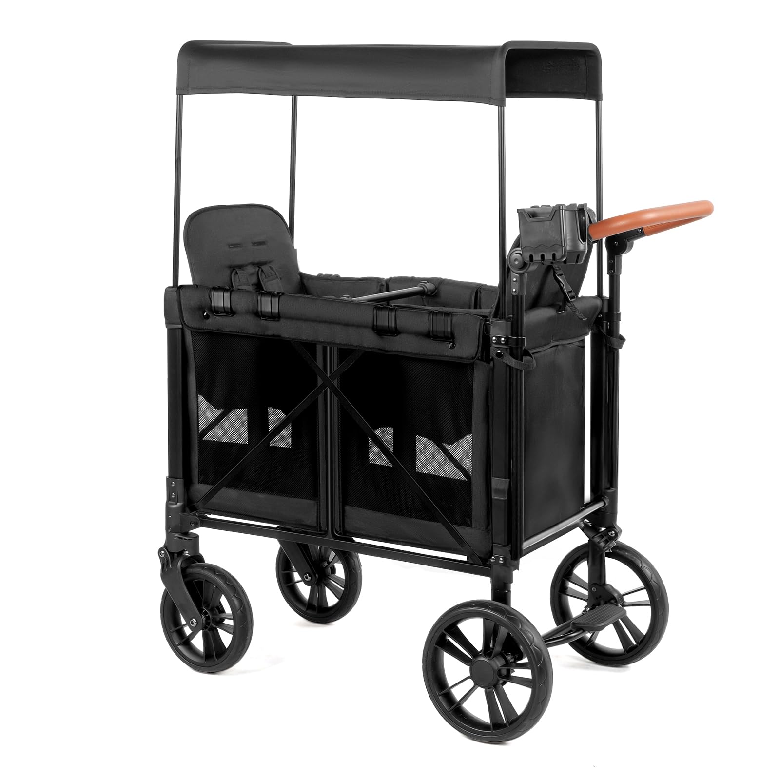 LEADZM Stroller Wagon for 2 Kids, Upgraded Toddler Wagons with All ...