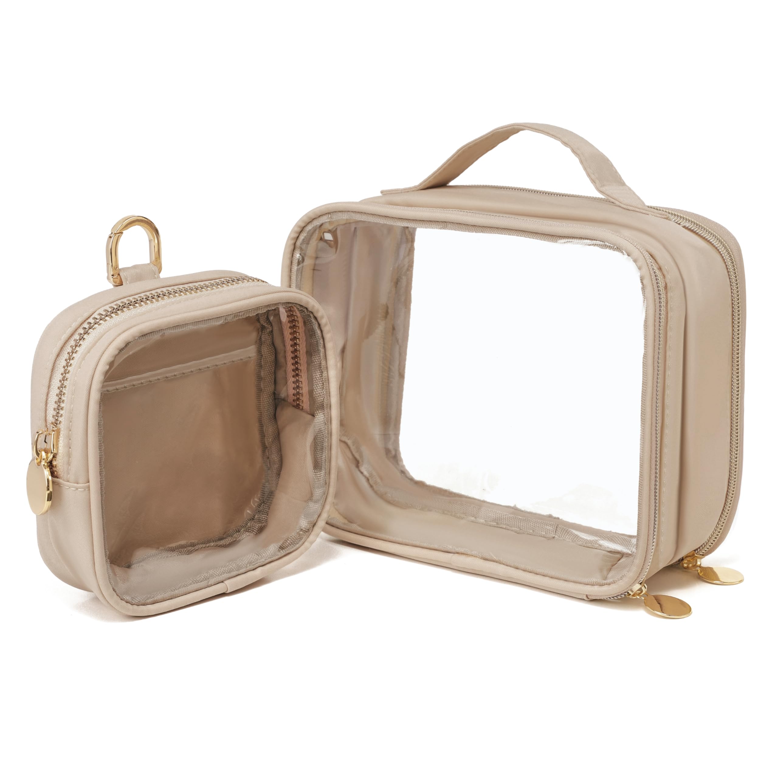 Amazon.com: Yarnic Clear Travel Makeup Bag Transparent Cosmetic Pouch ...