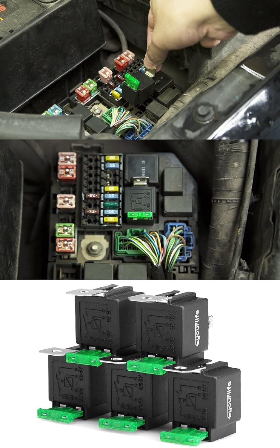 Eyourlife 30/40 AMP 5 Pin 12V Auto Relays Car Relay Harness Kit with ...