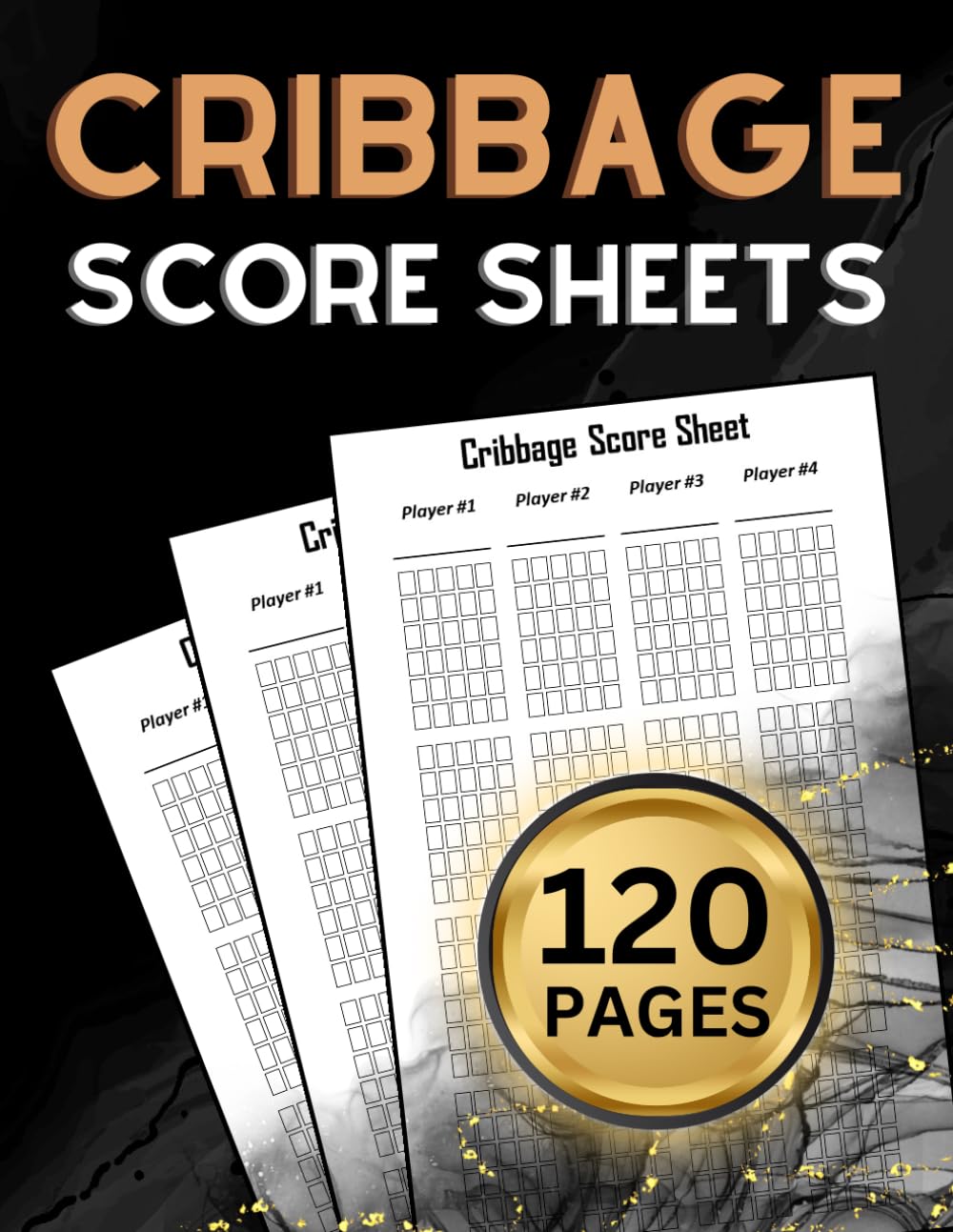 Cribbage Score Sheets: 120 Large Score Pages for Cribbage Scorekeeping - Cribbage Score Cards ...