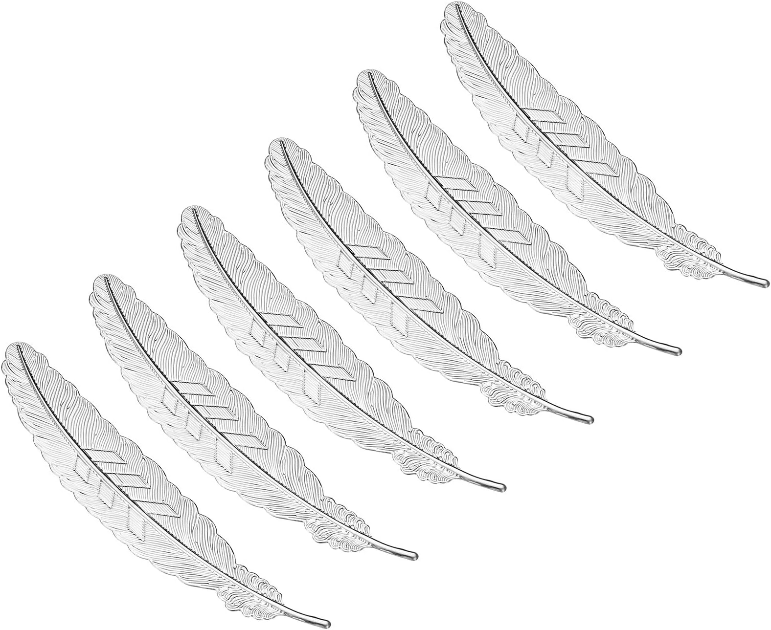 Amazon.com: PATIKIL Metal Feather Bookmarks, 6 Pack Book Marks Page ...