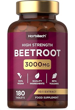 Beetroot Tablets 3000mg | High Strength Beetroot Supplement | 180 Vegan ...
