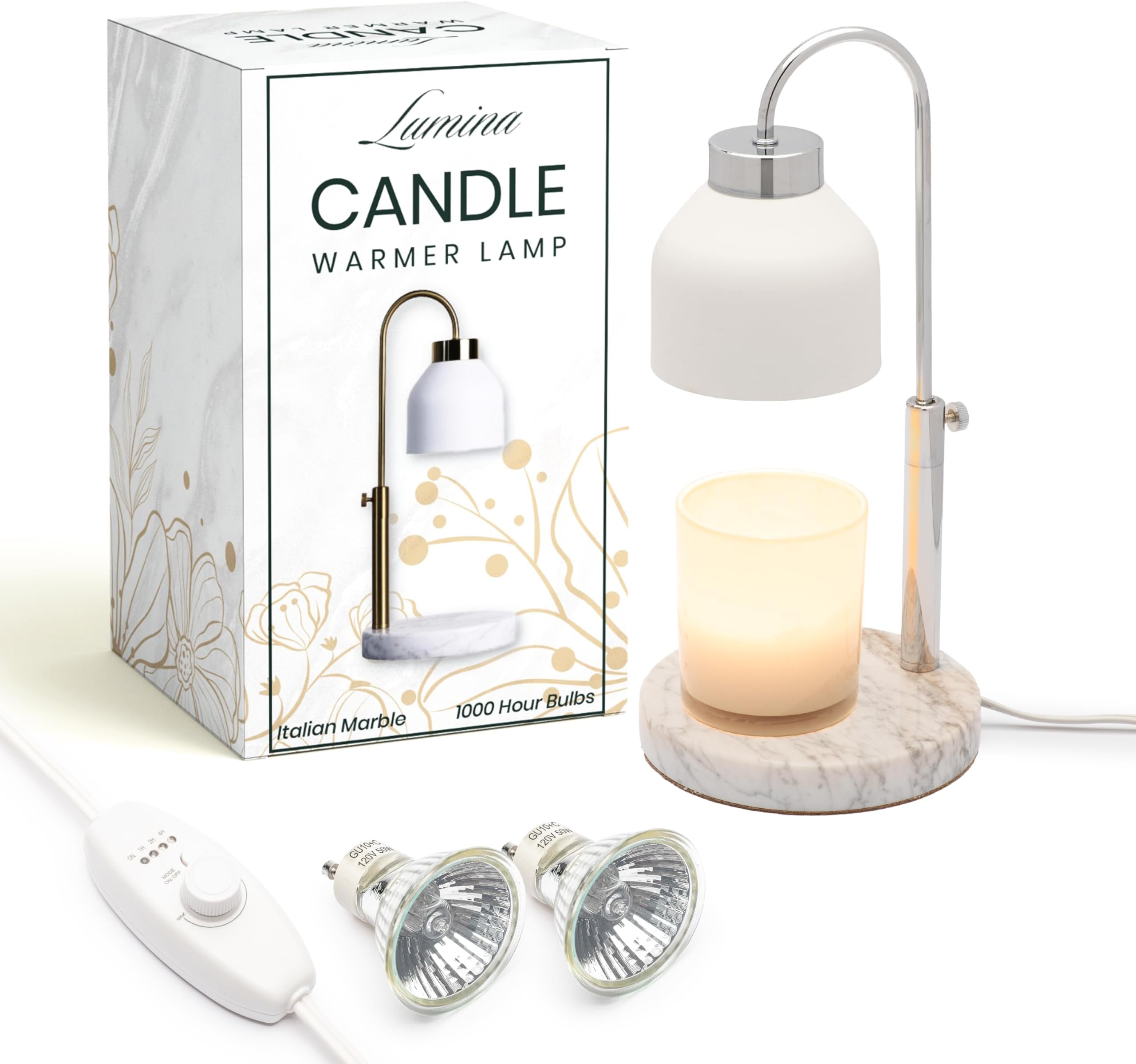 Amazon.com: Lumina Candle Warmer Lamp, Dimmable Candle Lamp Compatible ...