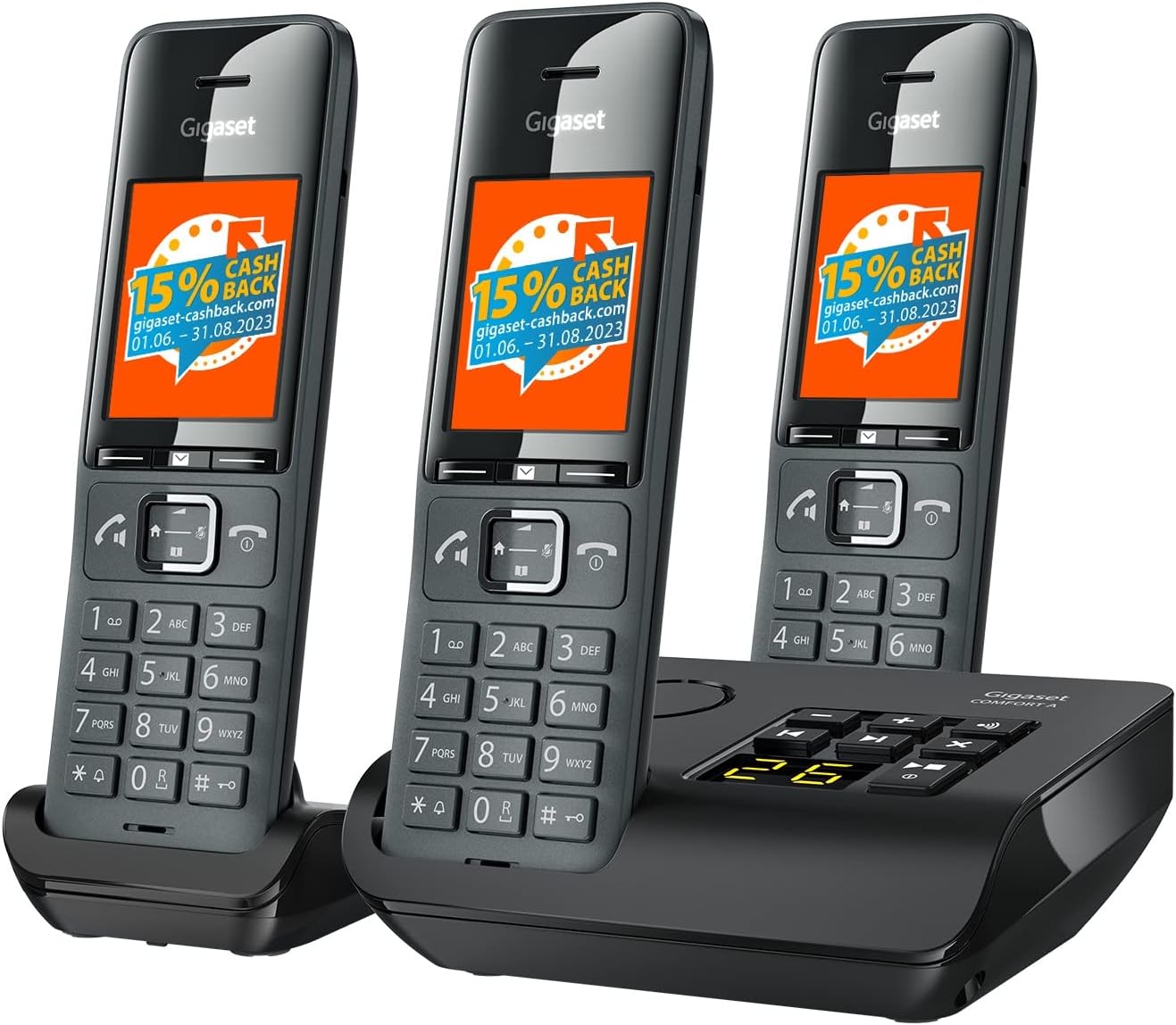 Gigaset FAMILY Plus A Trio - 3 cordless DECT phones with answering ...