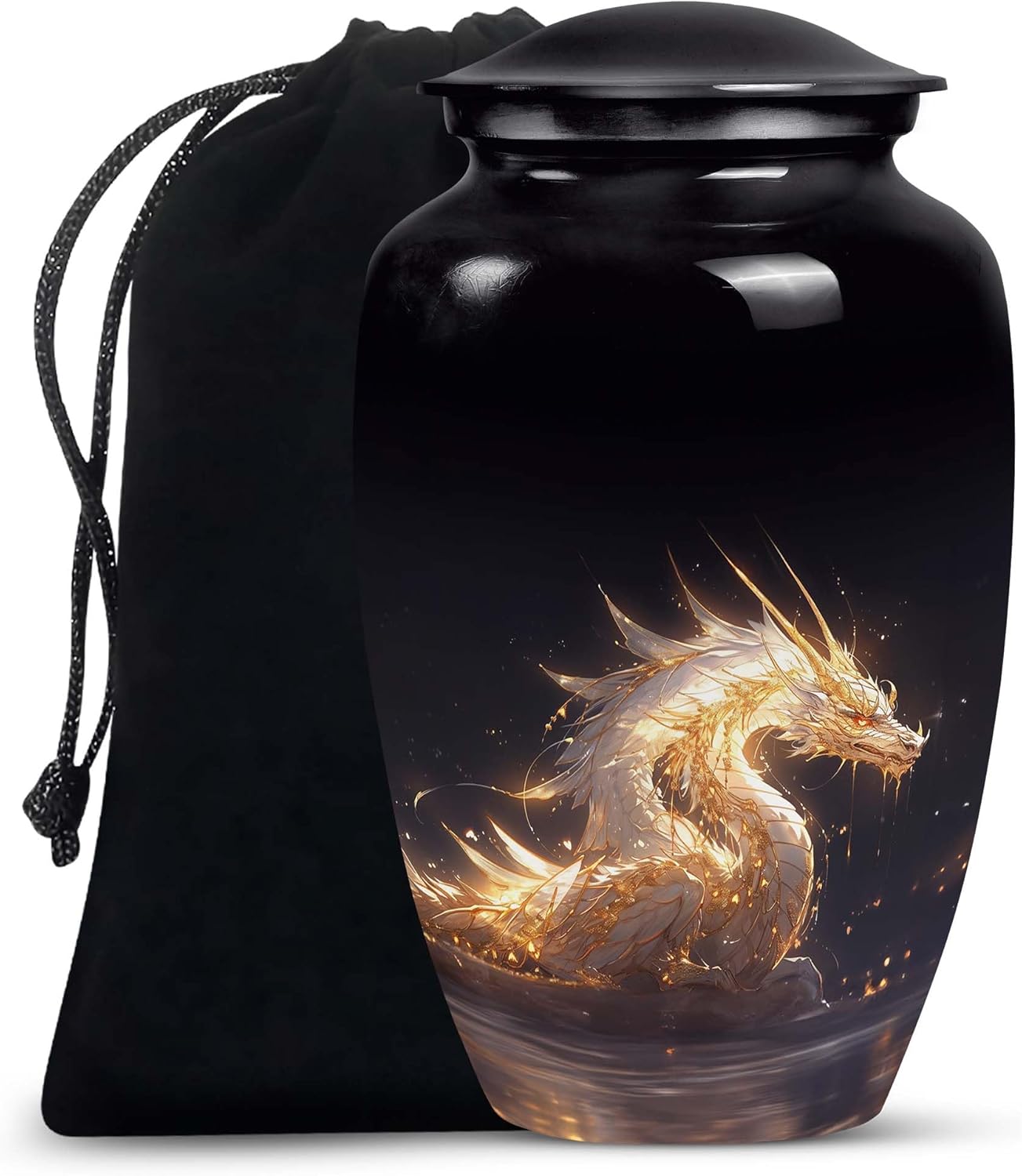 Amazon.com: SUBSH Golden Majesty The Fire Dragon - Urns for Human Ashes ...