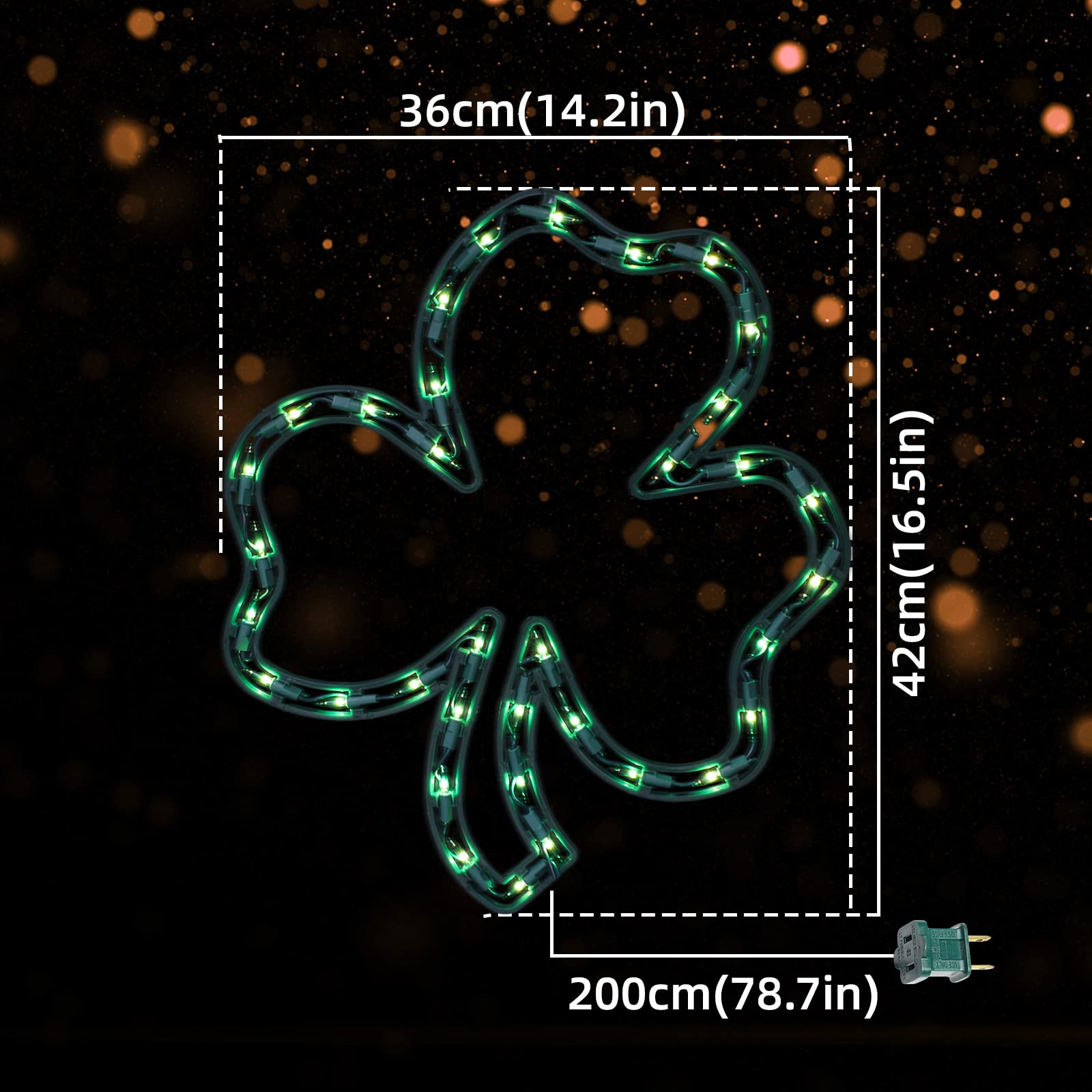 Snapklik.com : 35L 16.5 Pre-Lit Green StPatricks Day Irish Shamrock ...