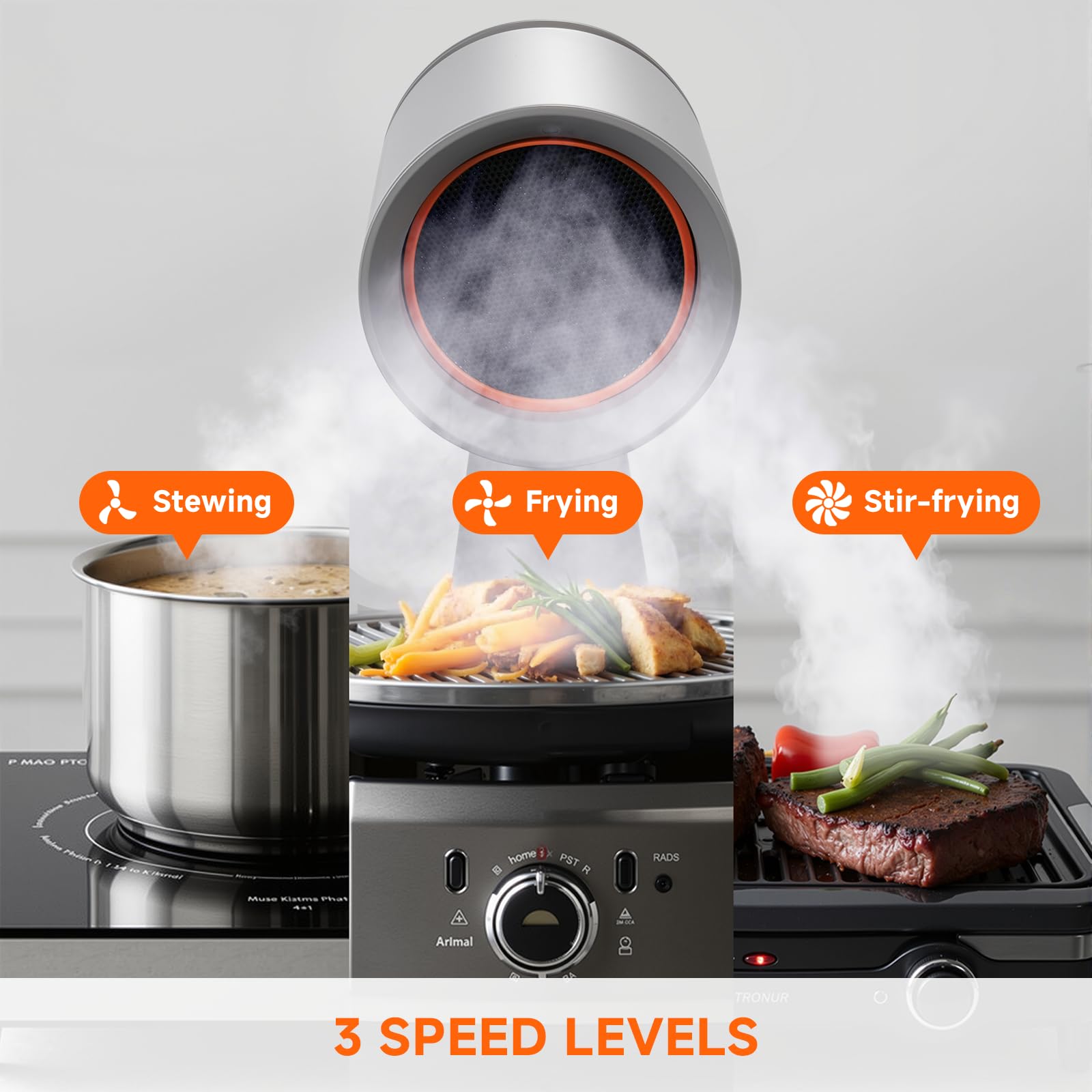 Gas Stove AIRTHEREAL RH180B Battery Powered Range Hood Bundle ...