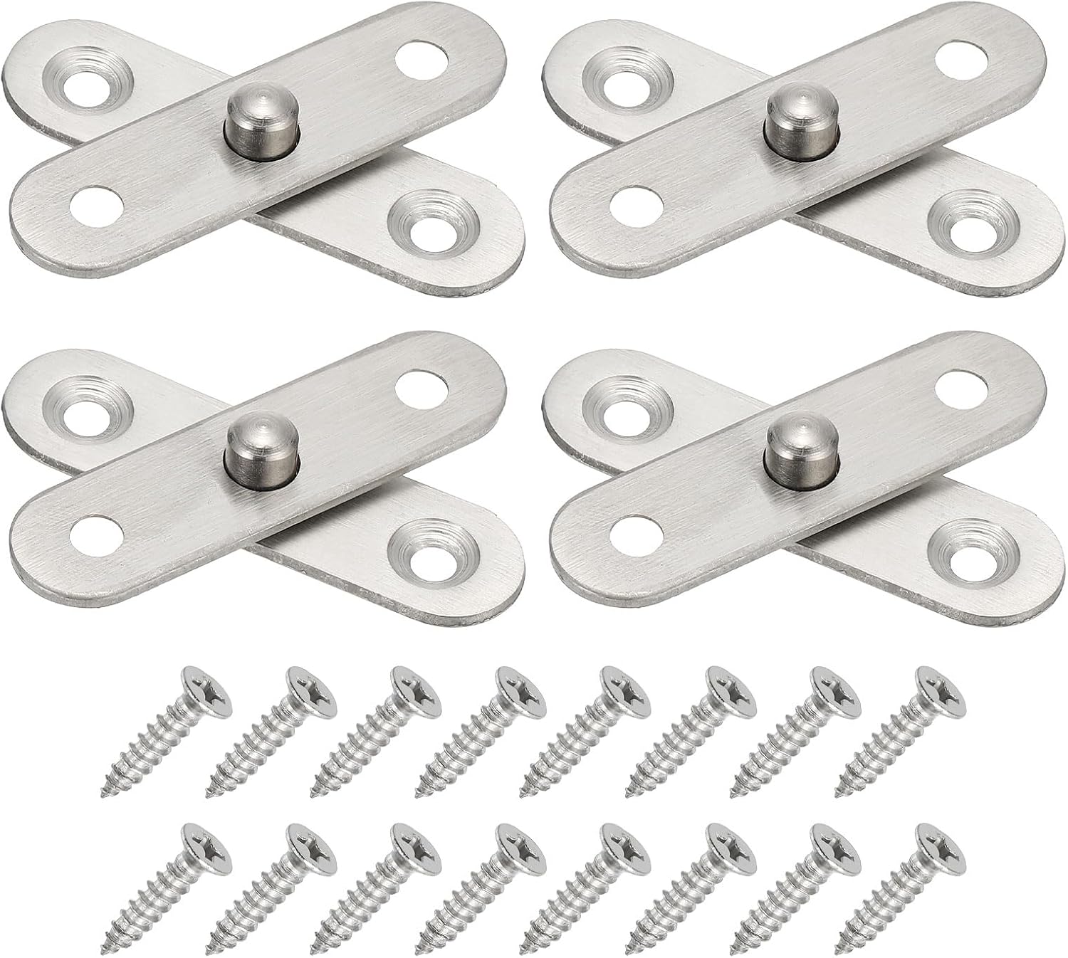 PATIKIL Door Pivot Hinges, 4 Set 360 Rotating Hidden Door Hinges Up ...