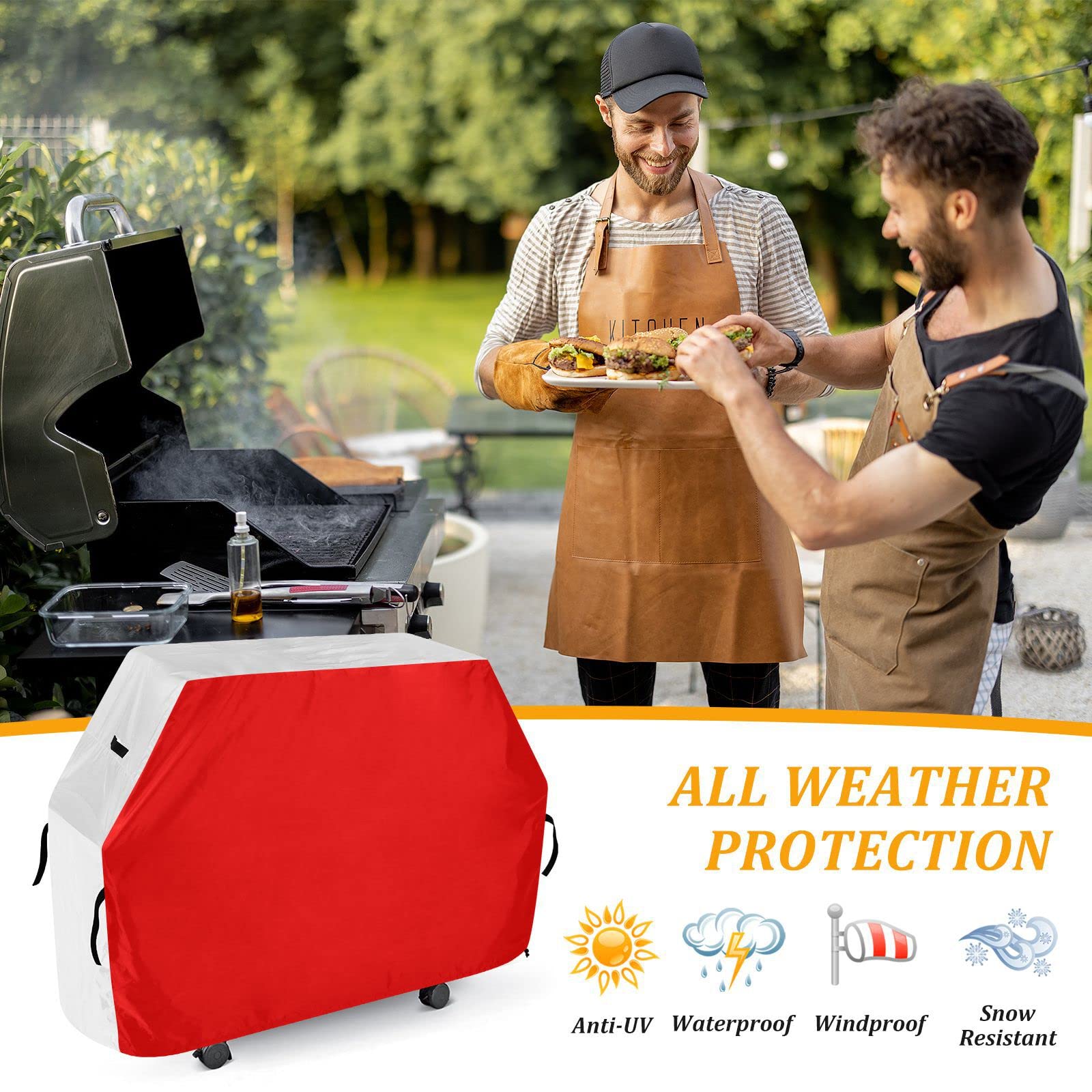 Snapklik.com : BBQ Grill Cover 65Inch Waterproof Heavy Outdoor Barbecue ...