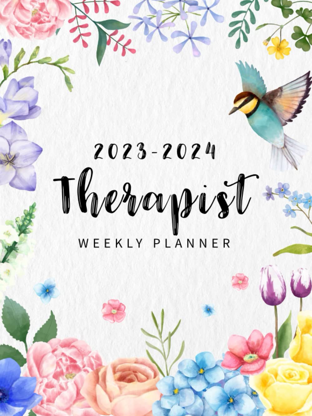 2023-2024 Therapist Weekly Planner: Schedule Organizer 15 Minute Time ...
