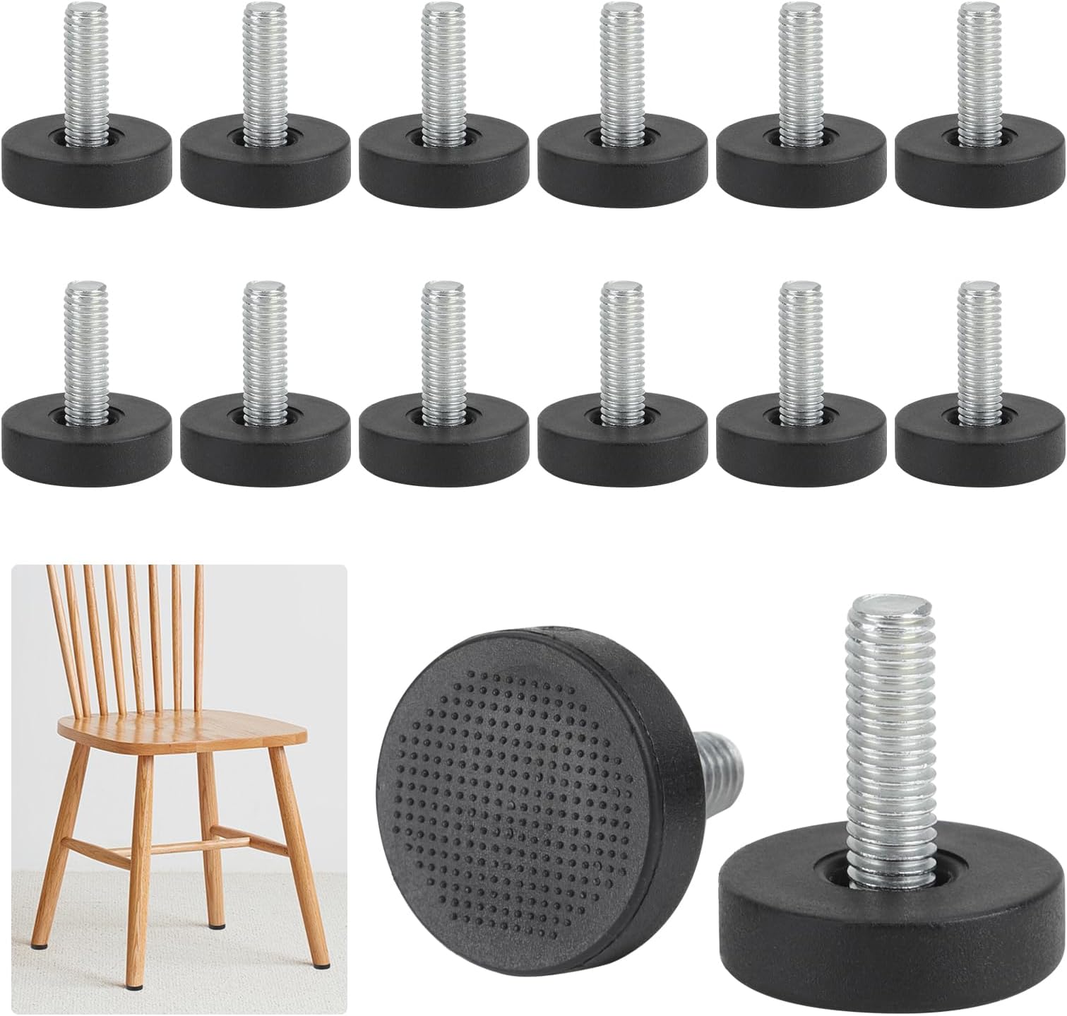 Amazon.com: Biaungdo 24 Pcs Adjustable Furniture Levelers, M6x15 mm ...