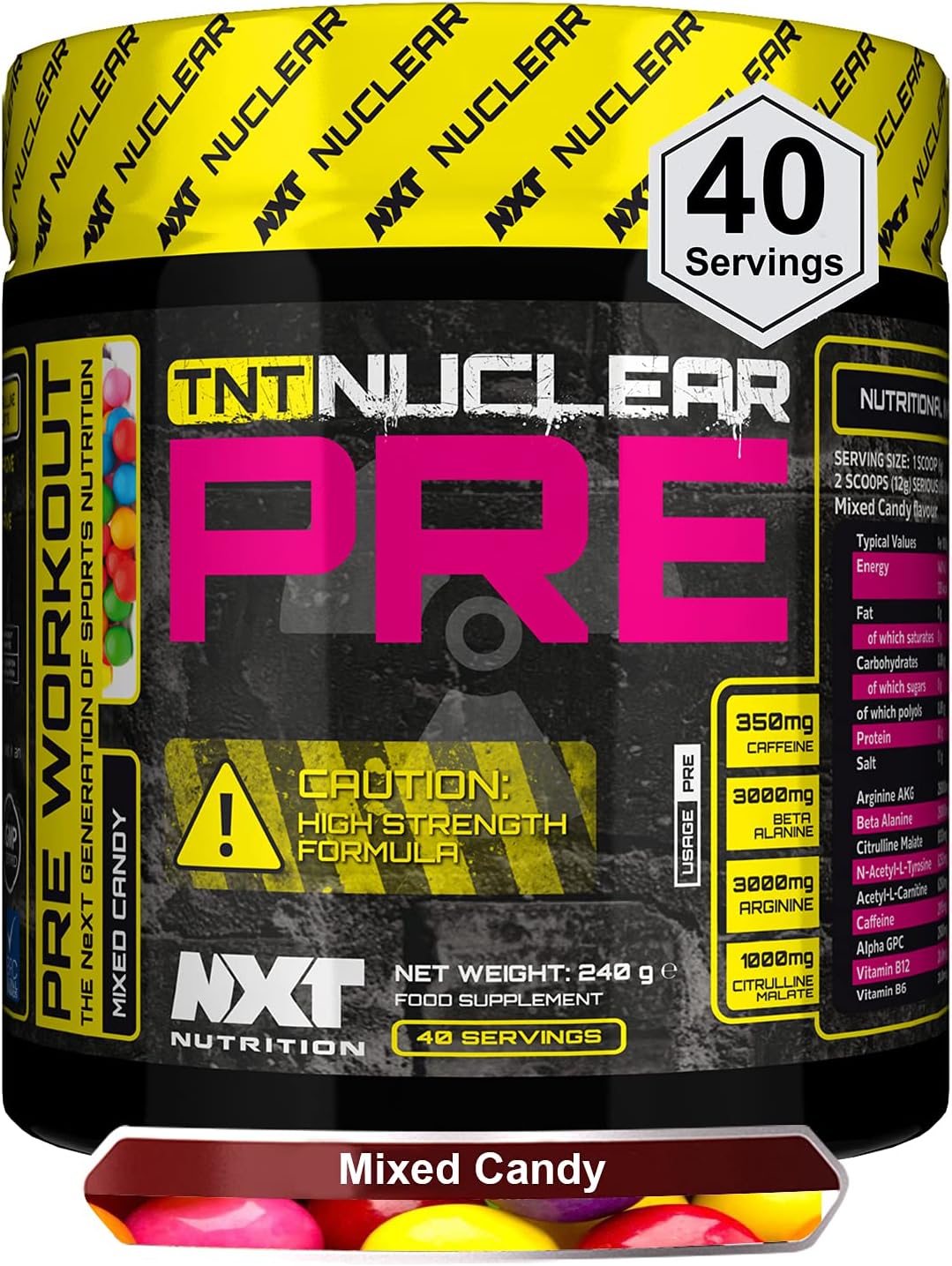 NXT Nutrition TNT Nuclear Pre Workout – Pre Work Out Energy Drink| L ...