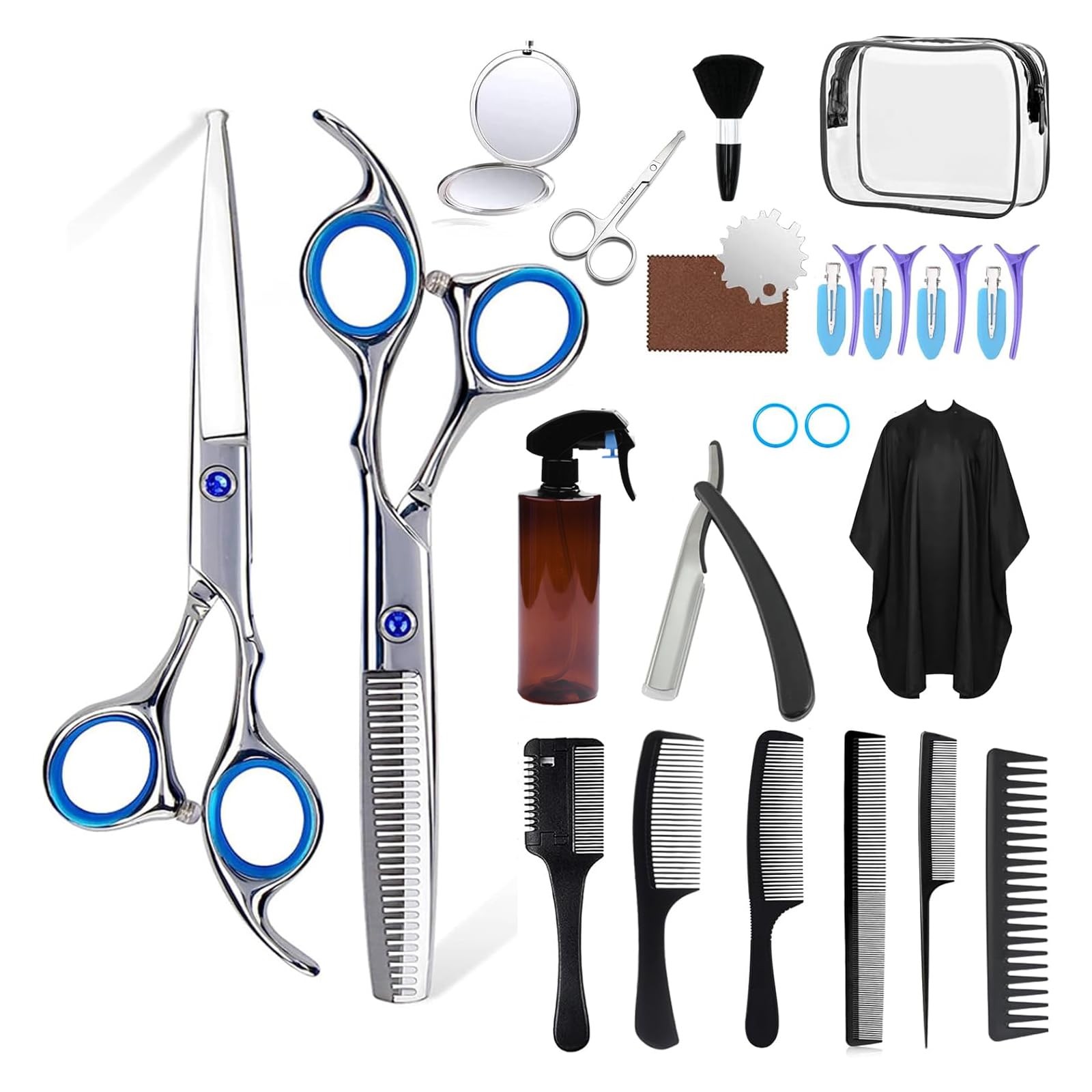 Amazon.com : Hair Cutting Scissors Kit,27PCS Professional Stainless ...