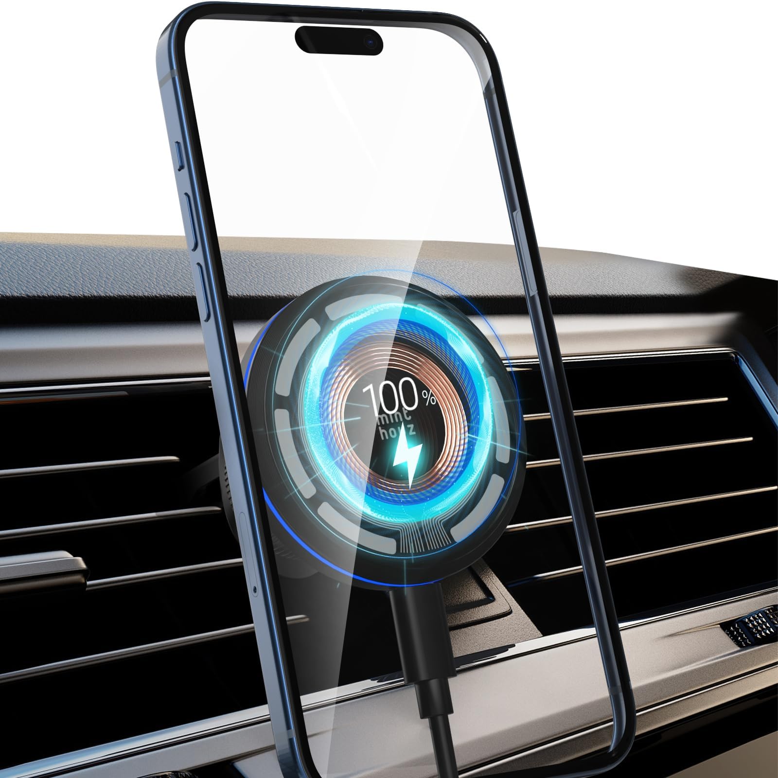 Amazon.com: 15W MagSafe Car Mount Charger, 【28 Strong Magnets】Magnetic ...