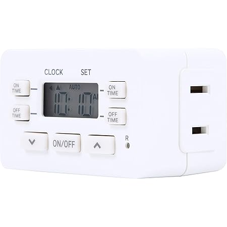 Amazon.com: Outlet Timer (2 Pack), COKWEL Digital Timer with Dual ...