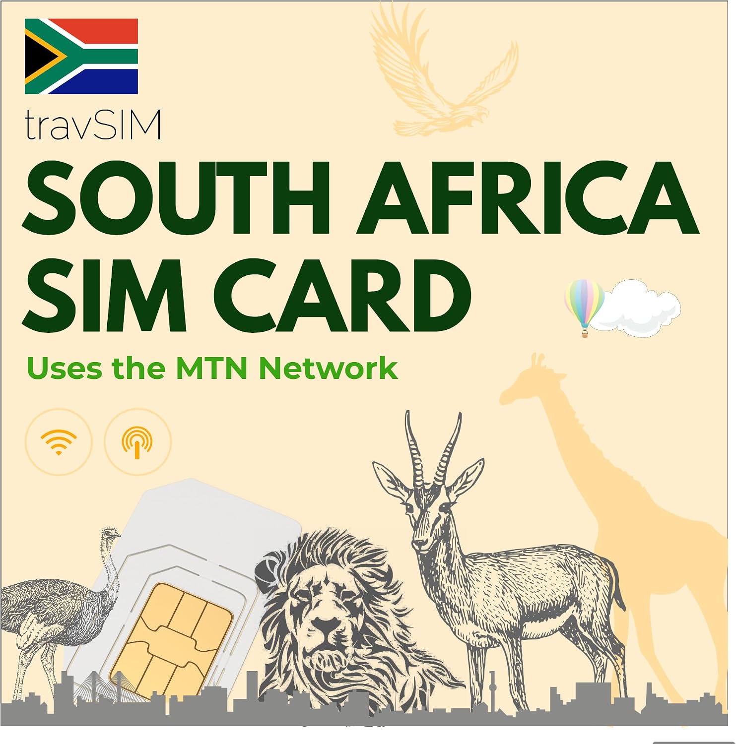 Amazon.com: travSIM South Africa SIM Card | Uses The MTN Network | 50GB ...