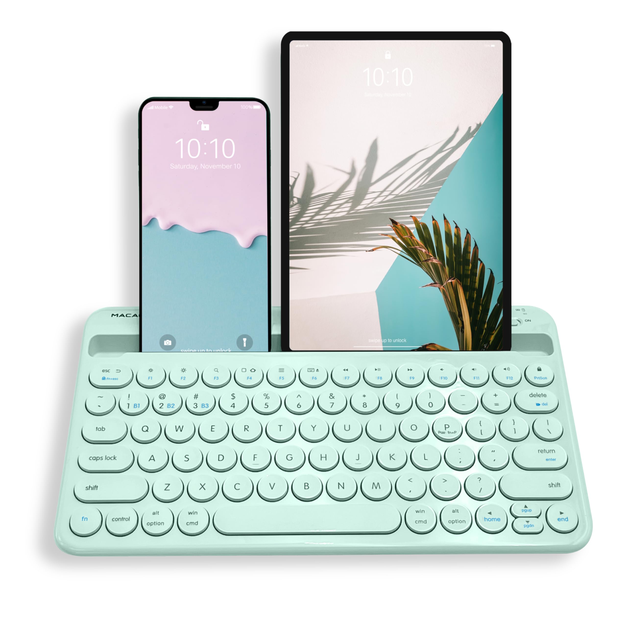 Amazon.com: Macally Bluetooth Keyboard for Tablet | Wireless Keyboard ...