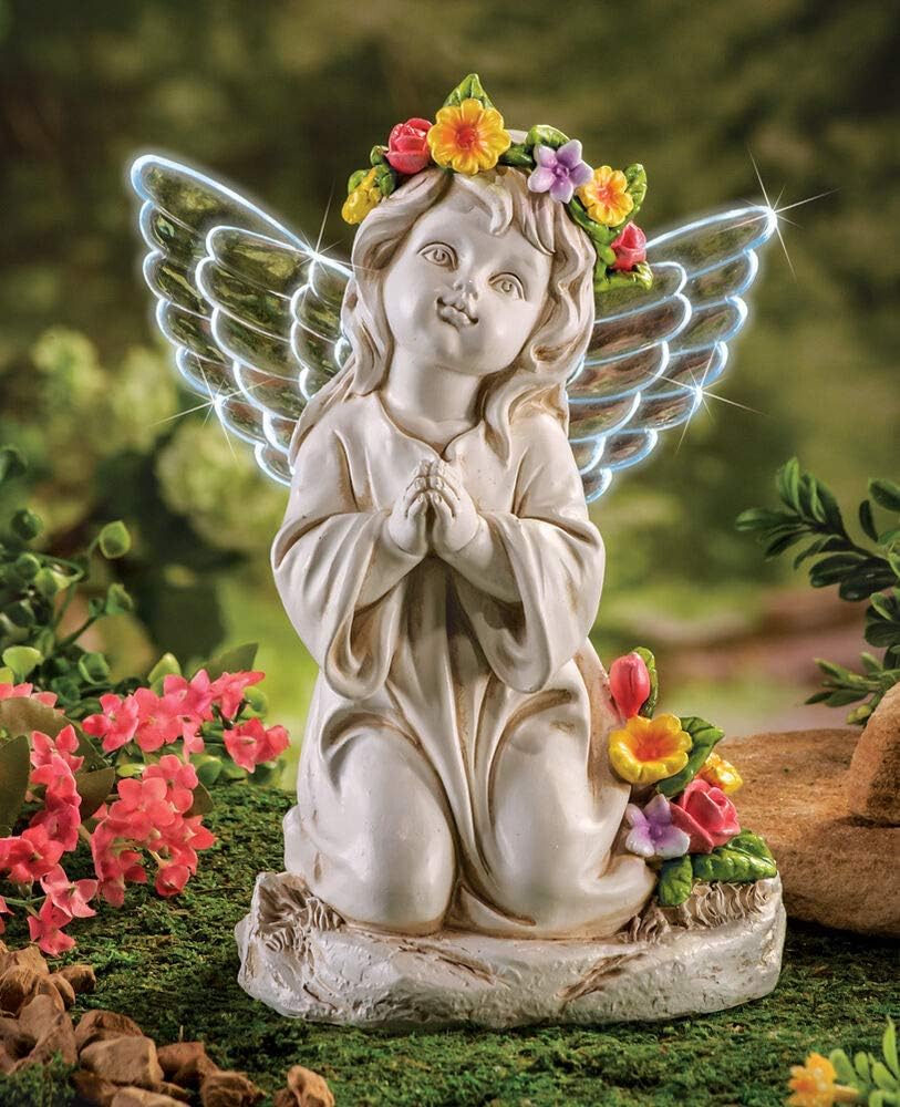 Amazon.com: CT DISCOUNT STORE Kneeling Solar Angel Symbol of Hope ...