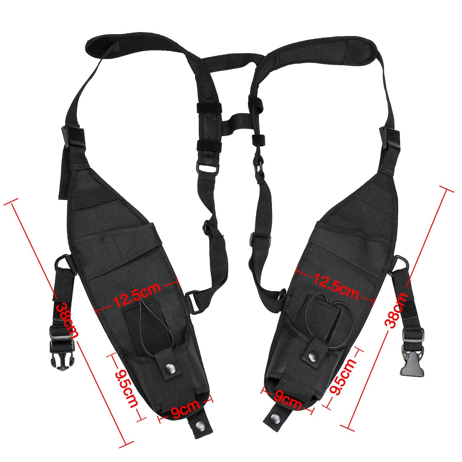 abcGoodefg Universal Double Radio Shoulder Holster Chest Harness Vest ...