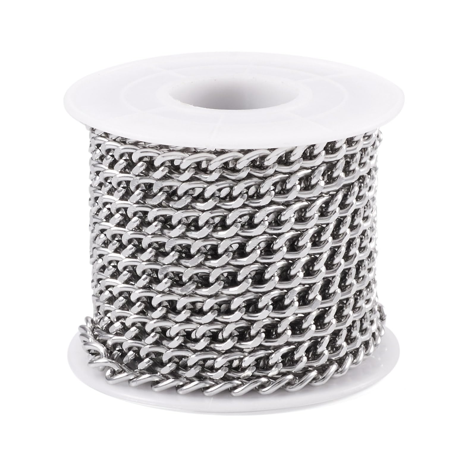 Amazon.com: Pandahall 16.4 Feet Silver Aluminum Curb Chains 7x5x1.5mm ...