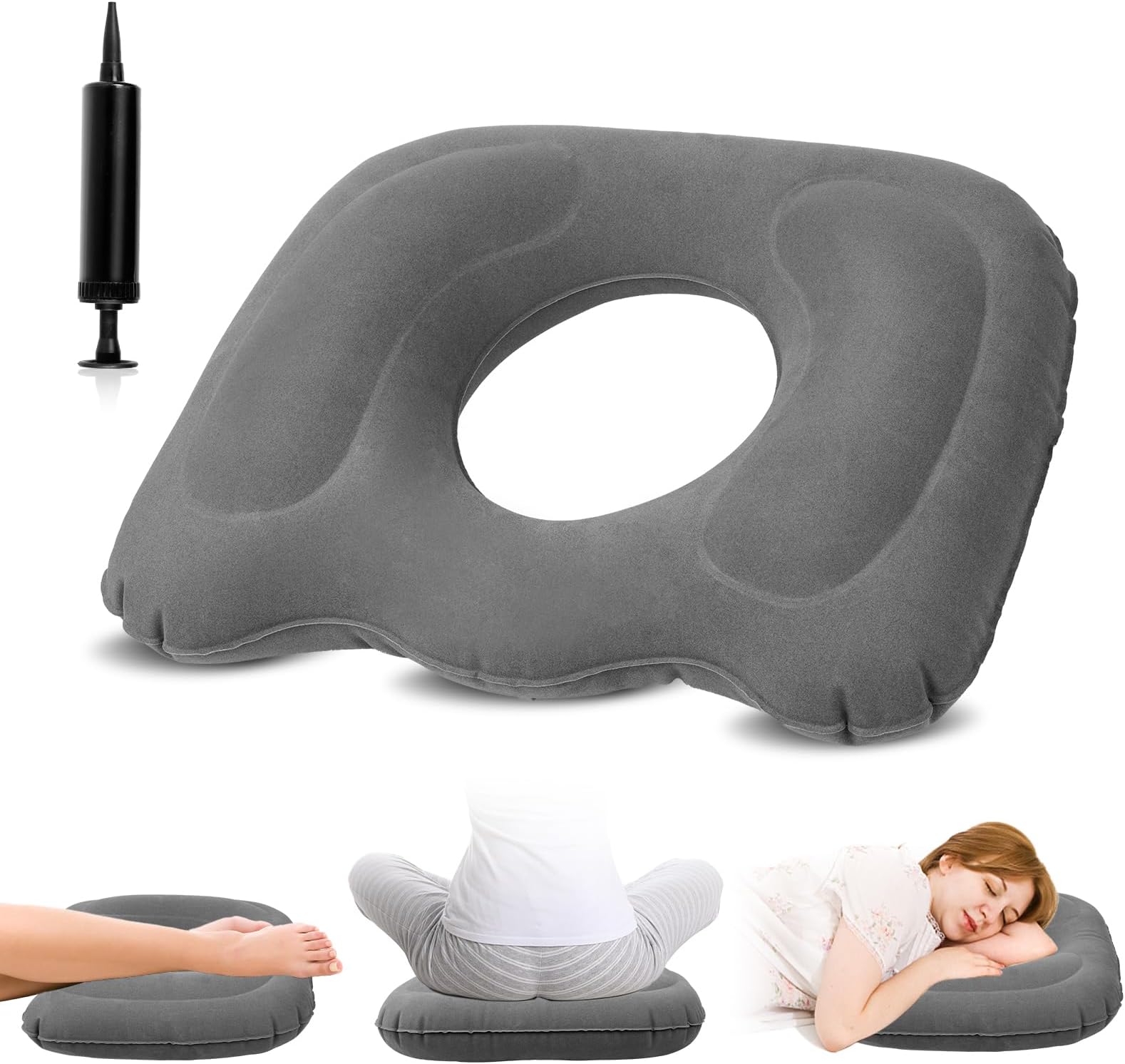 Coussin de Siège Orthopédique, Coussin Coccyx, Oreiller Gonflable ...