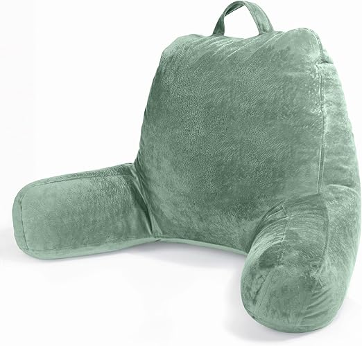 Amazon.com: Sasttie Reading Pillow for Bed, Velvet Back Support Pillow ...