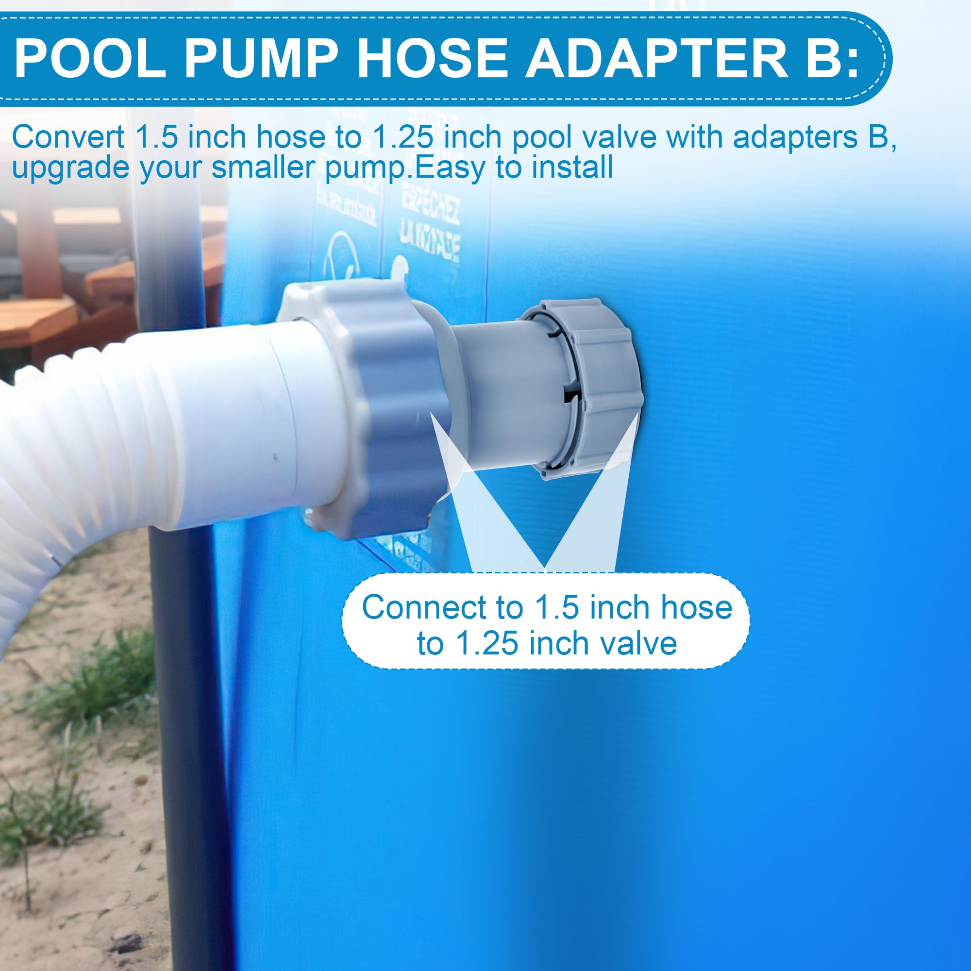 Snapklik.com : Pool Hoses Adapter For Above Ground Pools Filter Pump ...